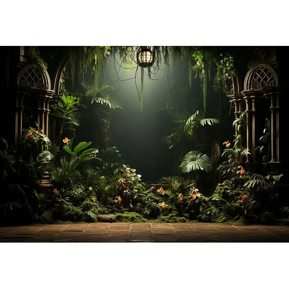 Jungle Tropical Tree Arch Adult Birthday Wedding Maternity Portrait r ...