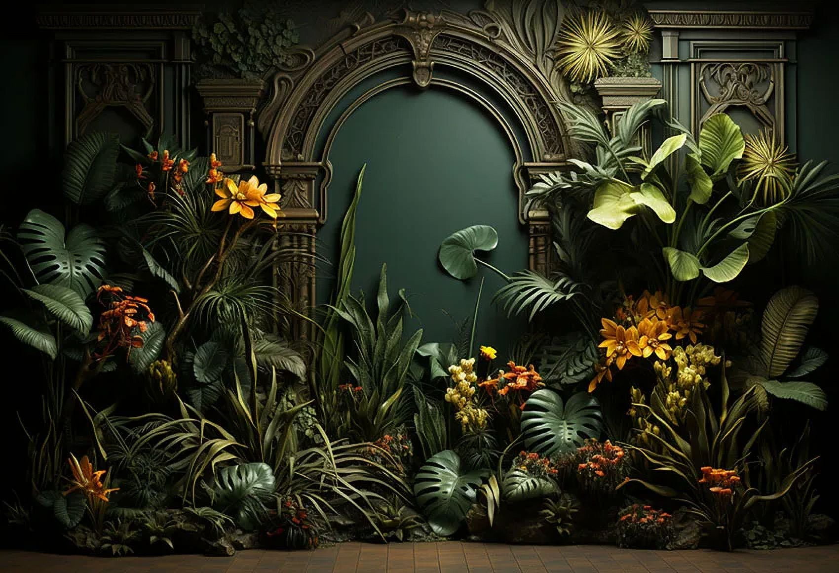 Jungle Tropical Tree Arch Adult Birthday Wedding Maternity Portrait r Backdrop Photo Studio ...