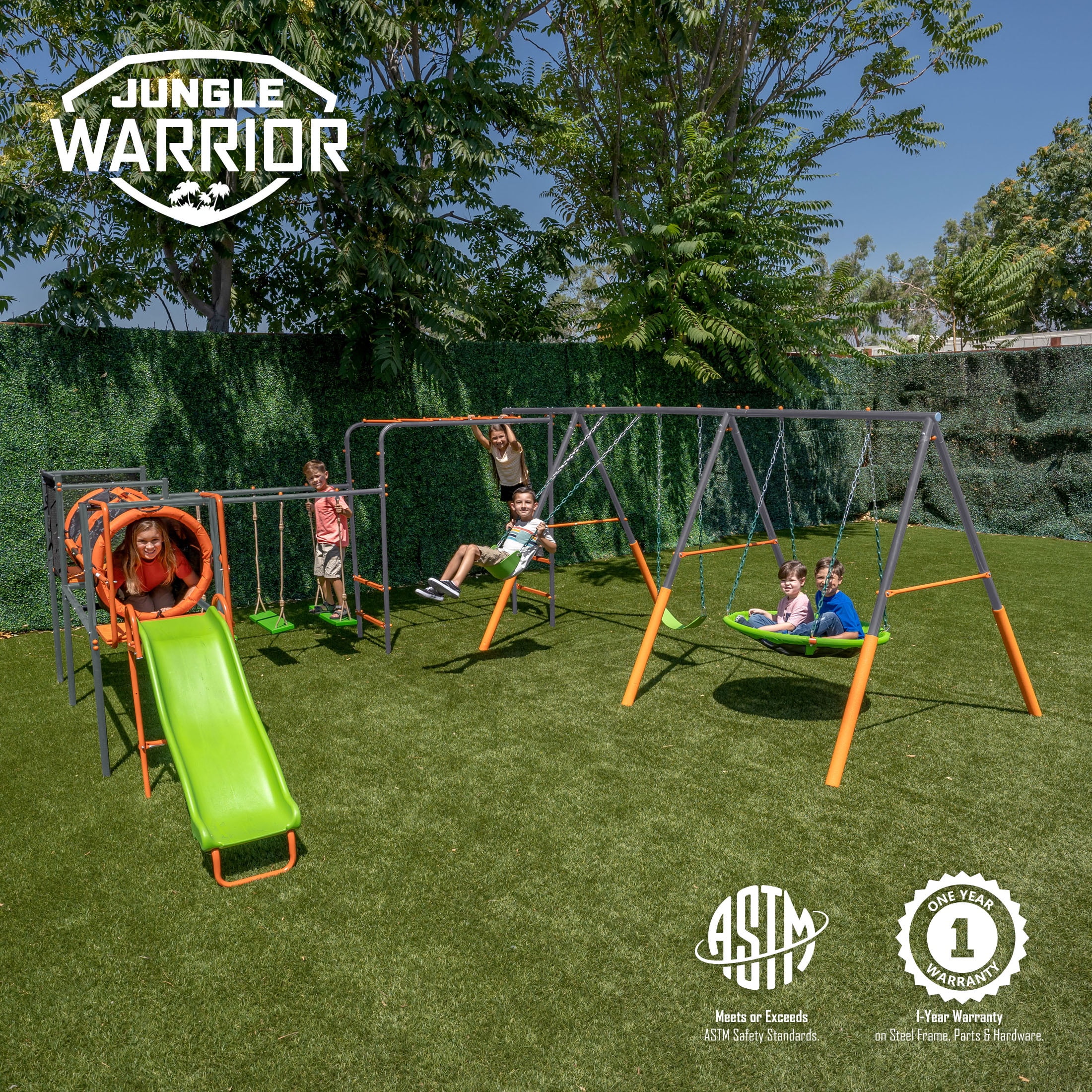 Jungle Warrior Big Cat Swing Set - Walmart.com
