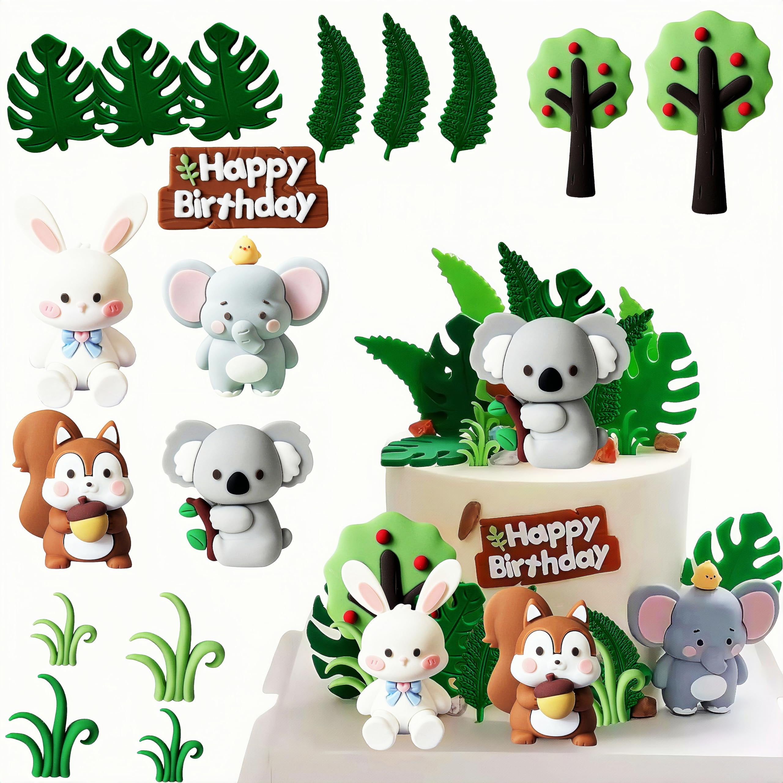 Jungle Wild CakeTRDN Toppers Cute Animal Party Supplies Safari Theme ...