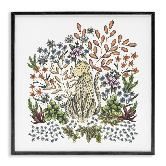 Jungle Wildlife Leopard Black Framed Giclee Art, design by Cecilia ...