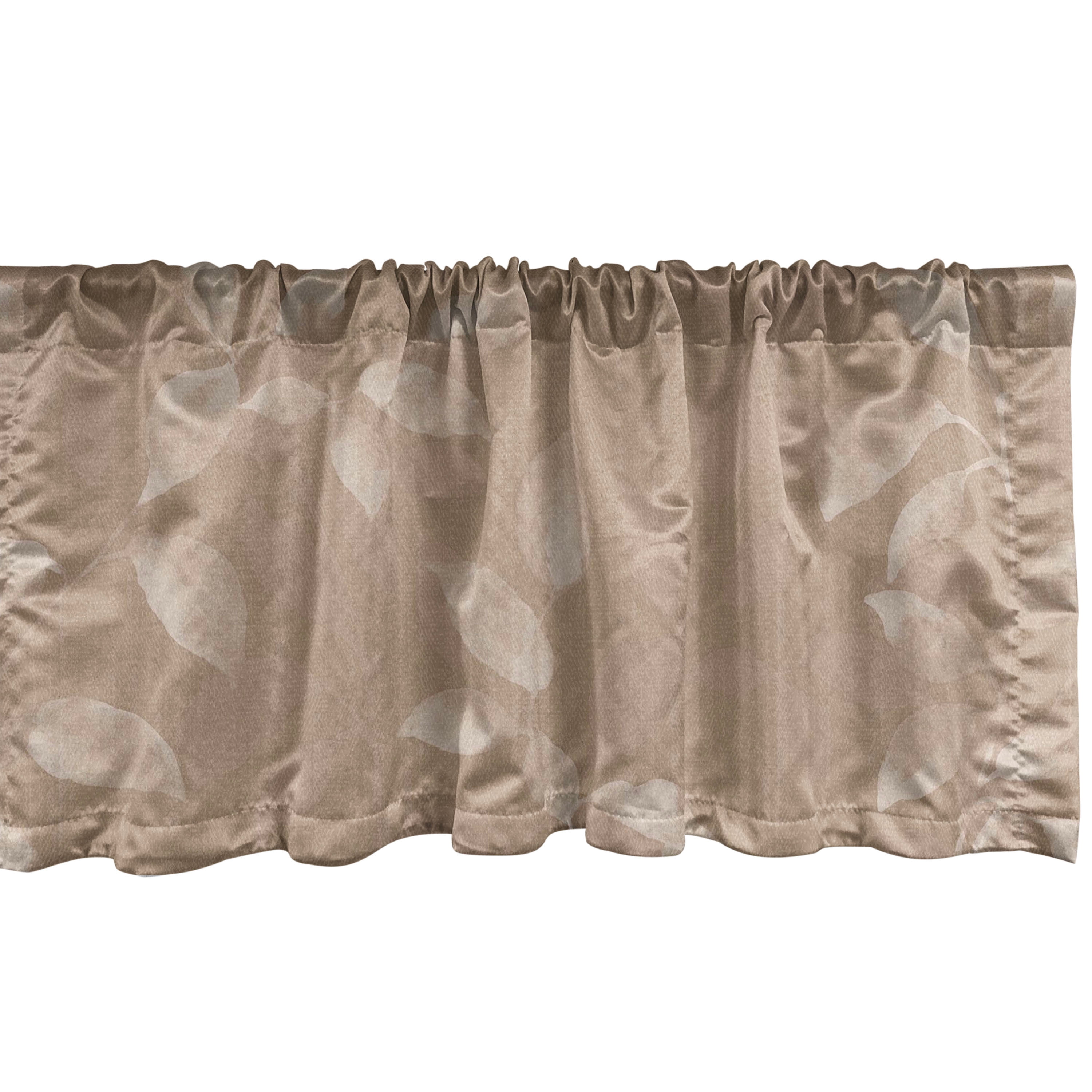 Jungle Window Valance, Minimalist Style Nature Inspired Leaf Shade ...