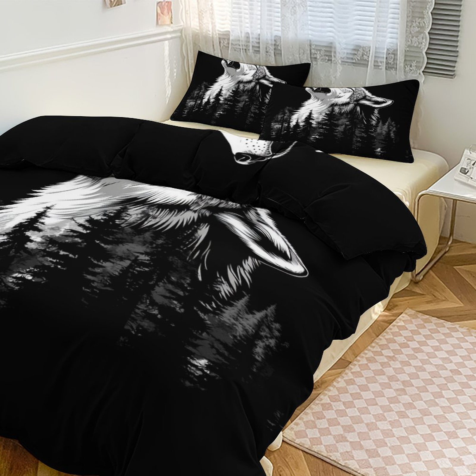 Jungle Wolf Mech Bedding Set with Zipper Closure for Girls & Boys ...