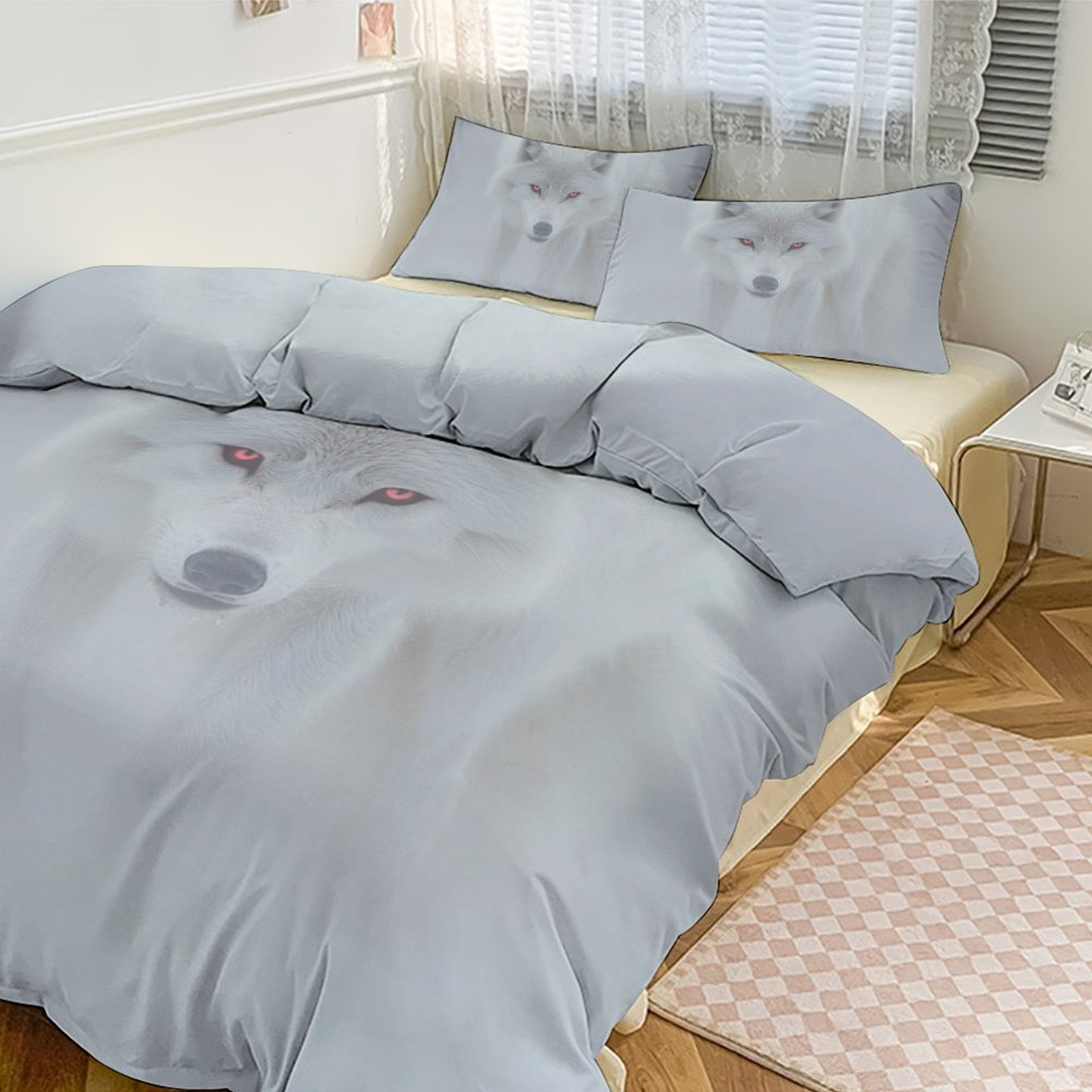 Jungle Wolf Mech Bedding Set with Zipper Closure for Girls & Boys ...