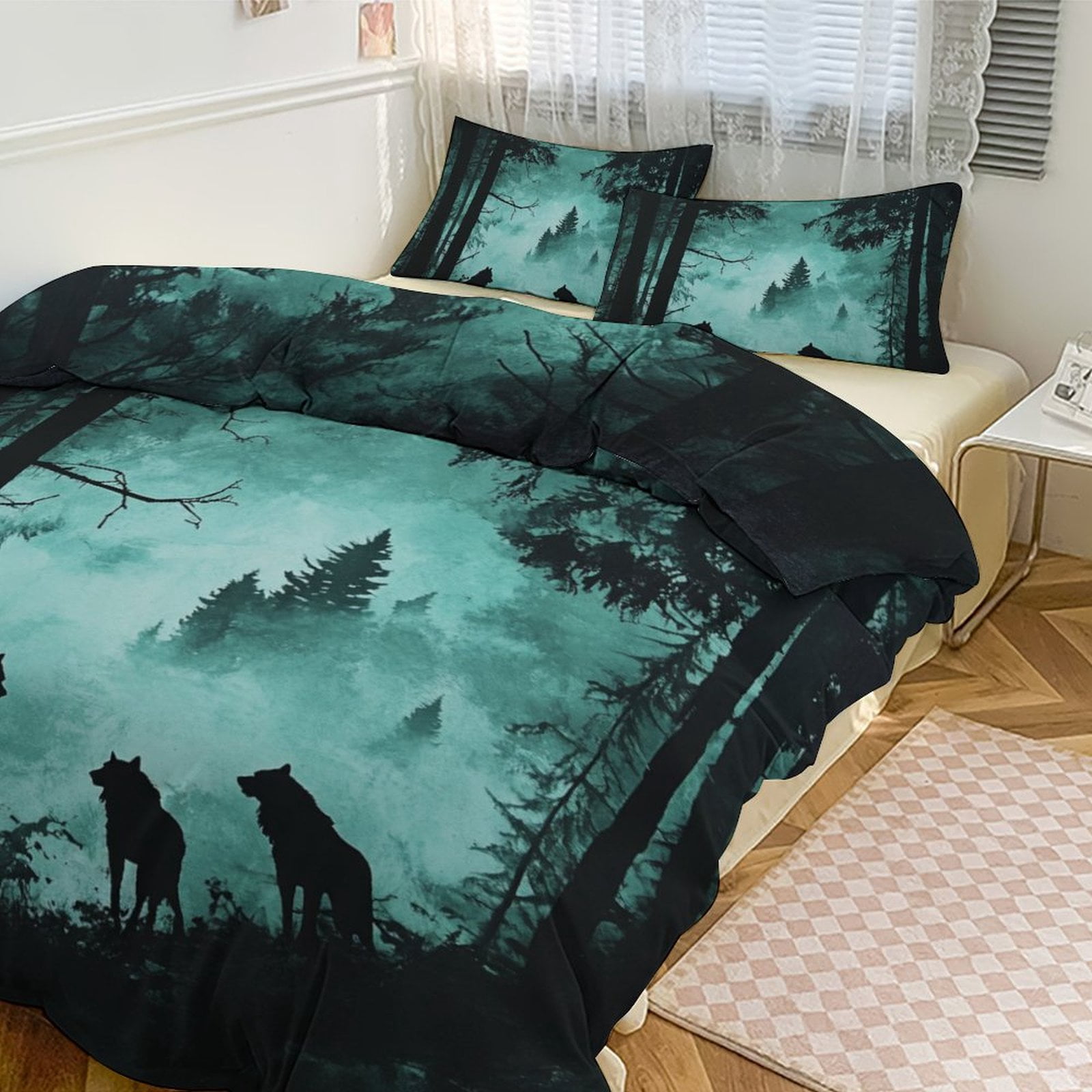 Jungle Wolf Mech Bedding Set with Zipper Closure for Girls & Boys ...