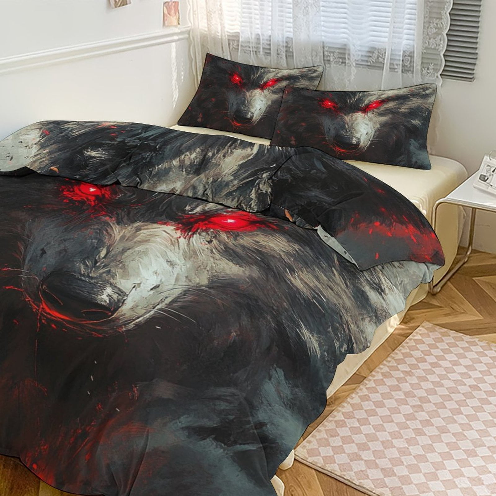 Jungle Wolf Mech Bedding Set with Zipper Closure for Girls & Boys ...