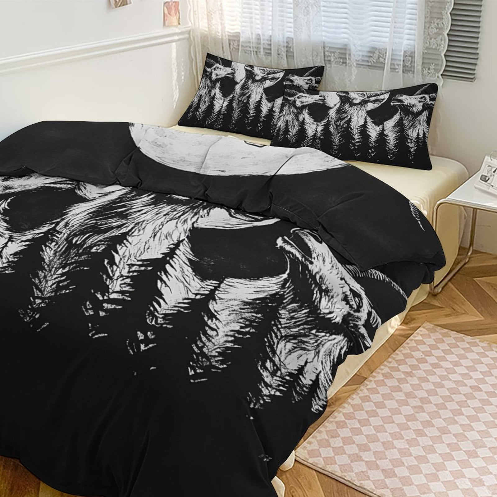 Jungle Wolf Mech Bedding Set with Zipper Closure for Girls & Boys ...