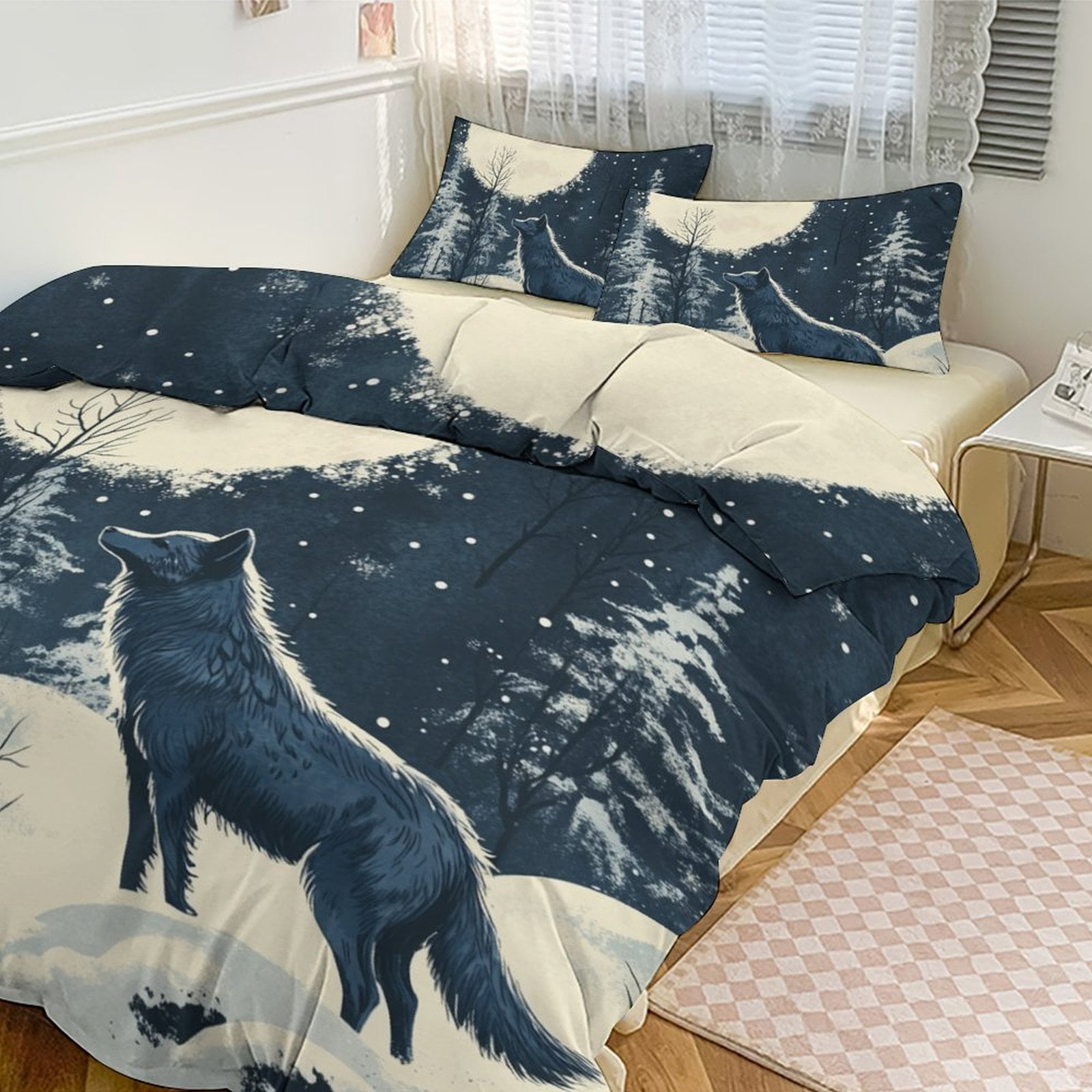 Jungle Wolf Mech Bedding Set with Zipper Closure for Girls & Boys ...