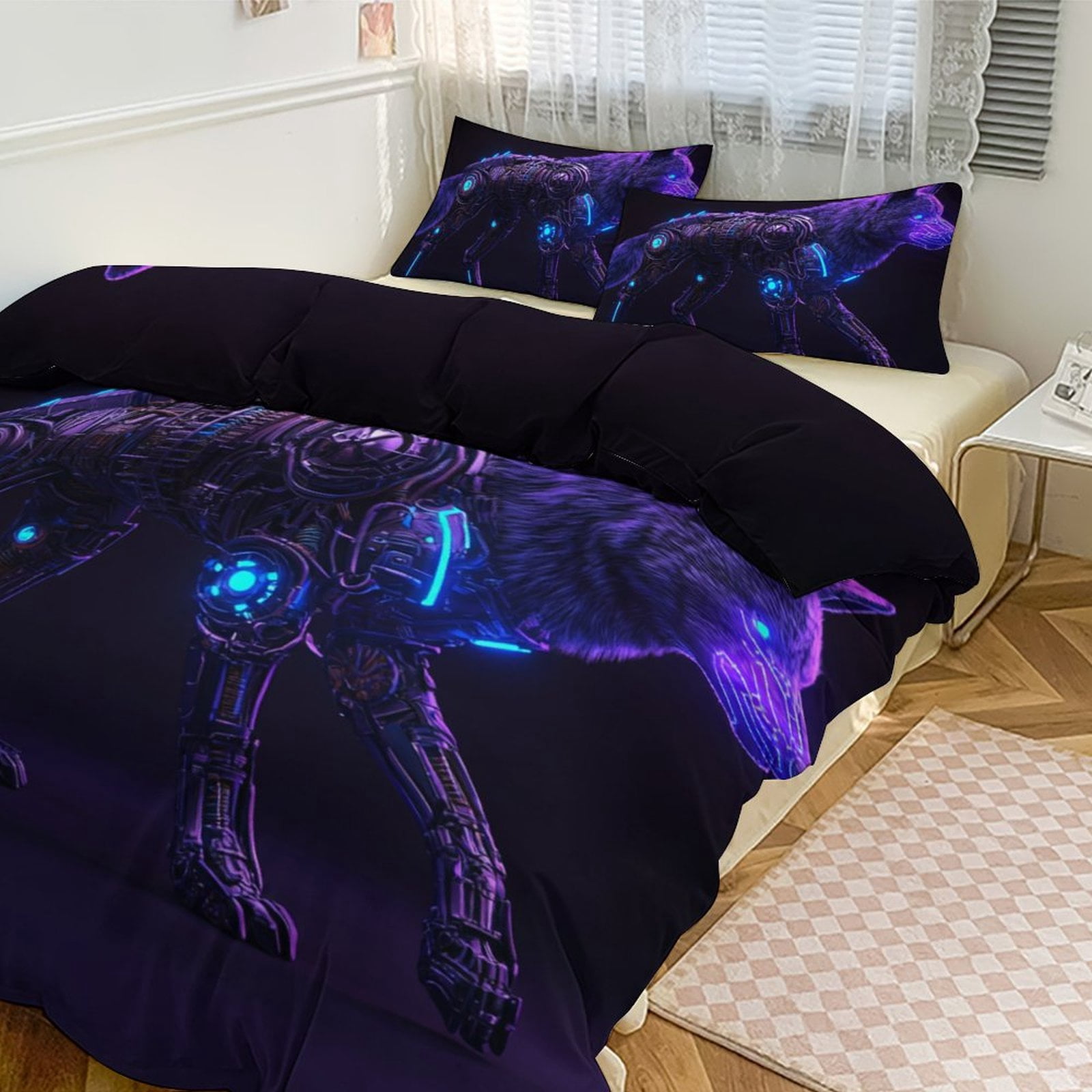 Jungle Wolf Mech Bedding Set with Zipper Closure for Girls & Boys ...