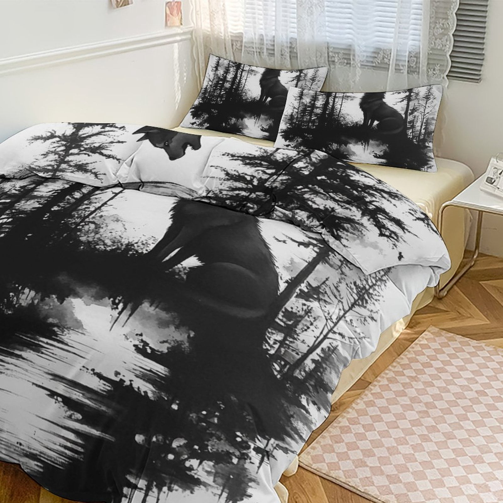 Jungle Wolf Mech Bedding Set with Zipper Closure for Girls & Boys ...