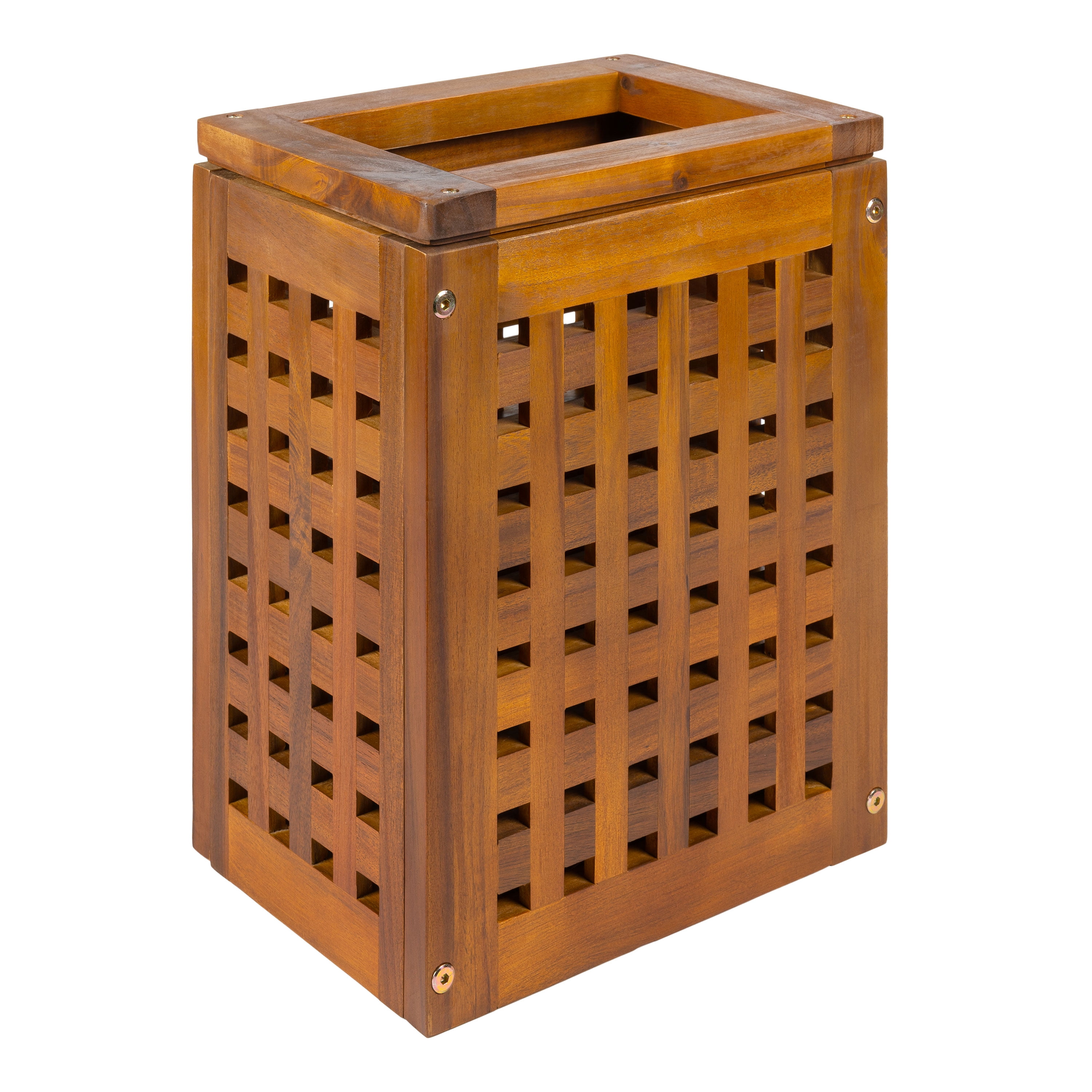 Junie Coastal Farmhouse Handcrafted Acacia Wood Indoor/Outdoor 2.7 ...