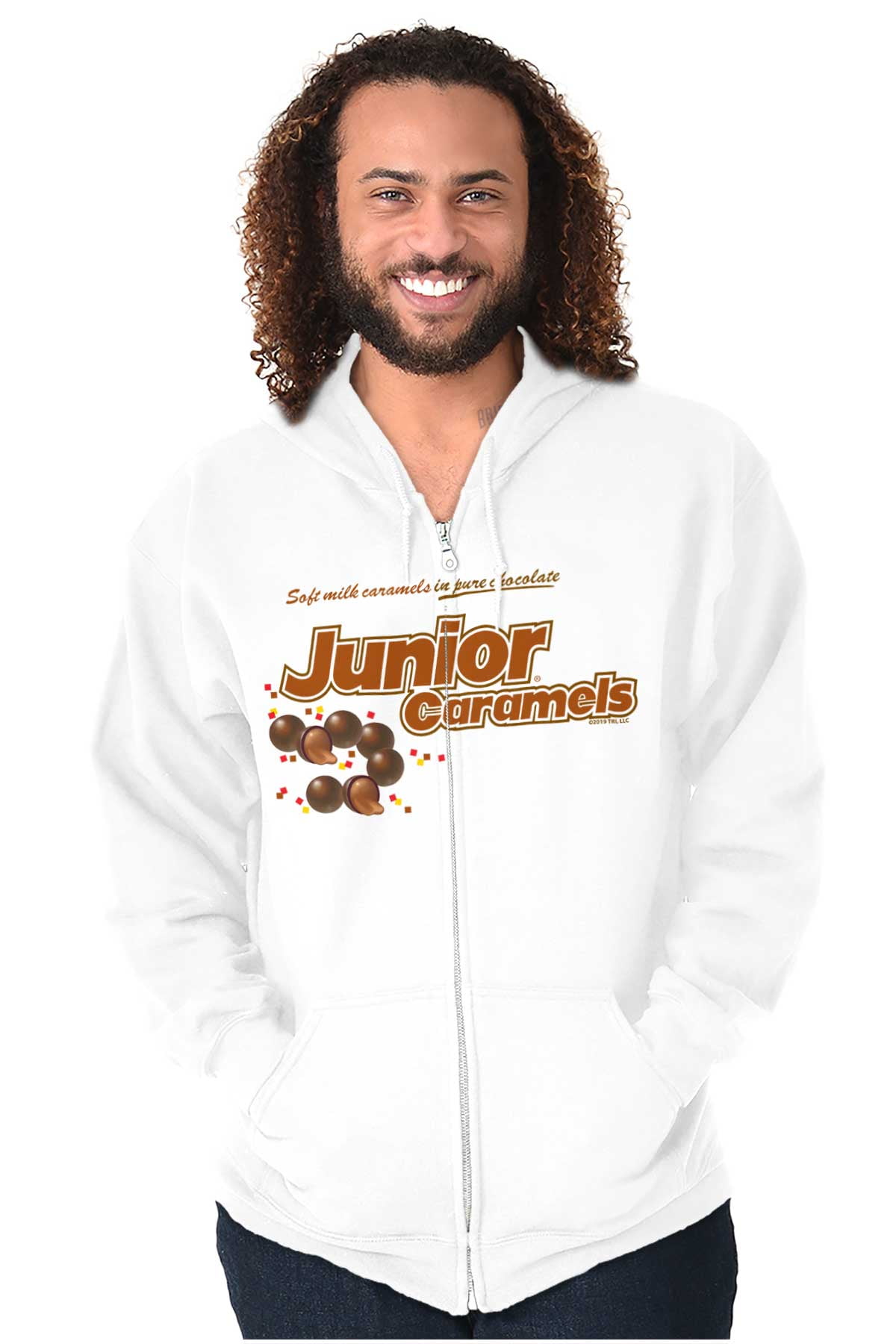 Junior Caramels Chocolate Candy Logo Unisex Plus Size Zip Hoodie Brisco ...