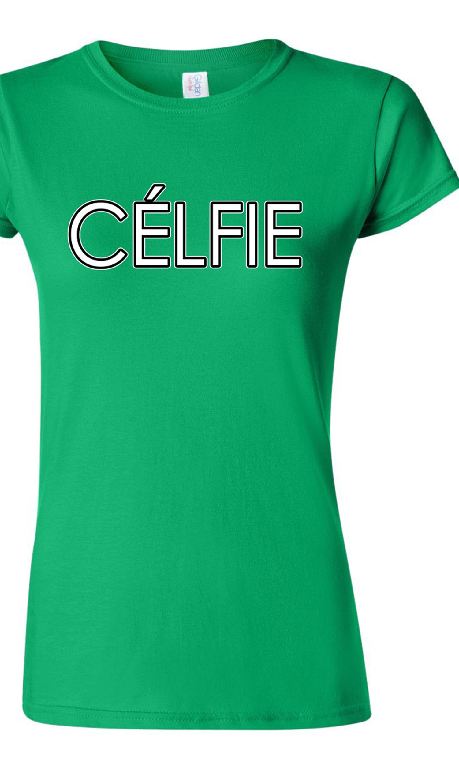 Junior Celfie Selfie Funny Humor DT T-Shirt Tee - Walmart.com