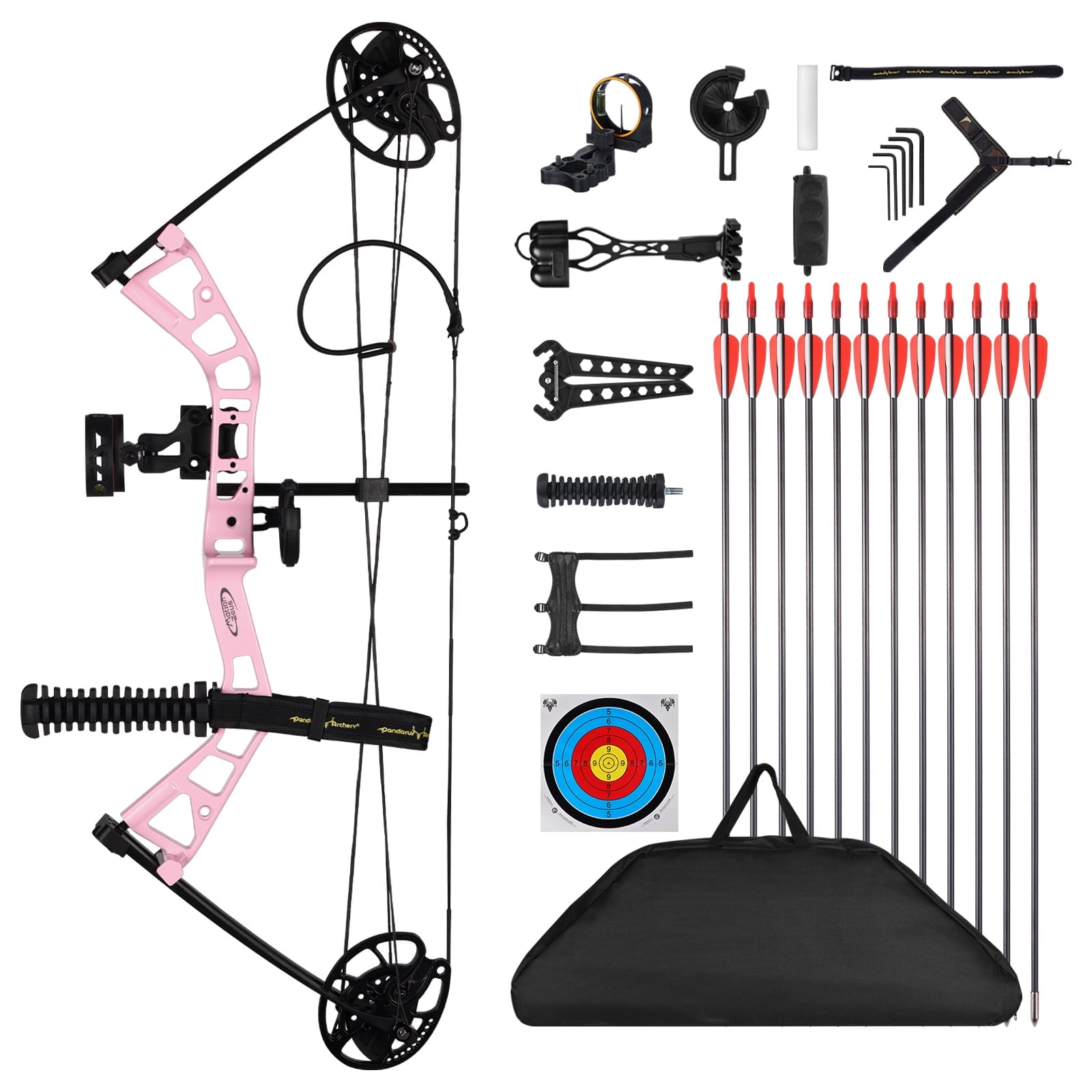 Junior Compound Bow Set for Youth, Kids, Beginners & Women, Lightweight ...