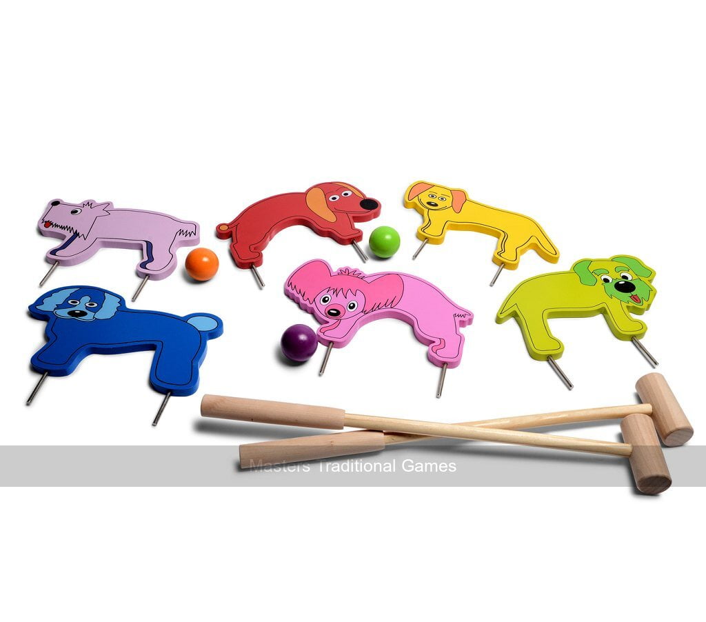 Junior Croquet Set - Dog Theme, 2 Mallets - Walmart.com