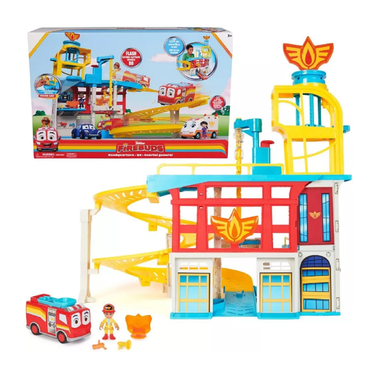 Junior Firebuds HQ Doll Playset Bo Flash Firetruck Dual Launch System ...