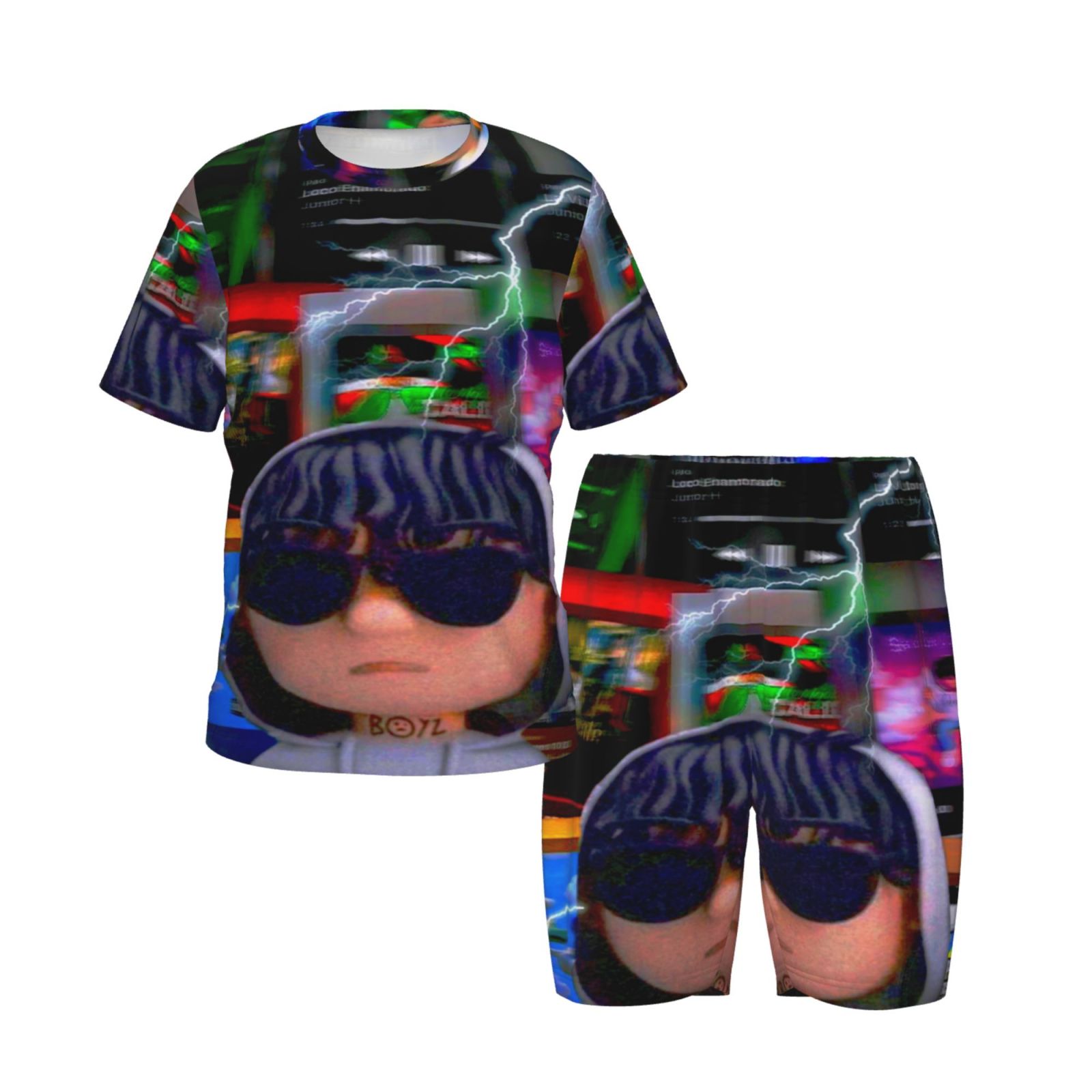 Junior H 2-Piece Cozy Pajamas Short Sleeve Cool Summer Short Set Kid ...