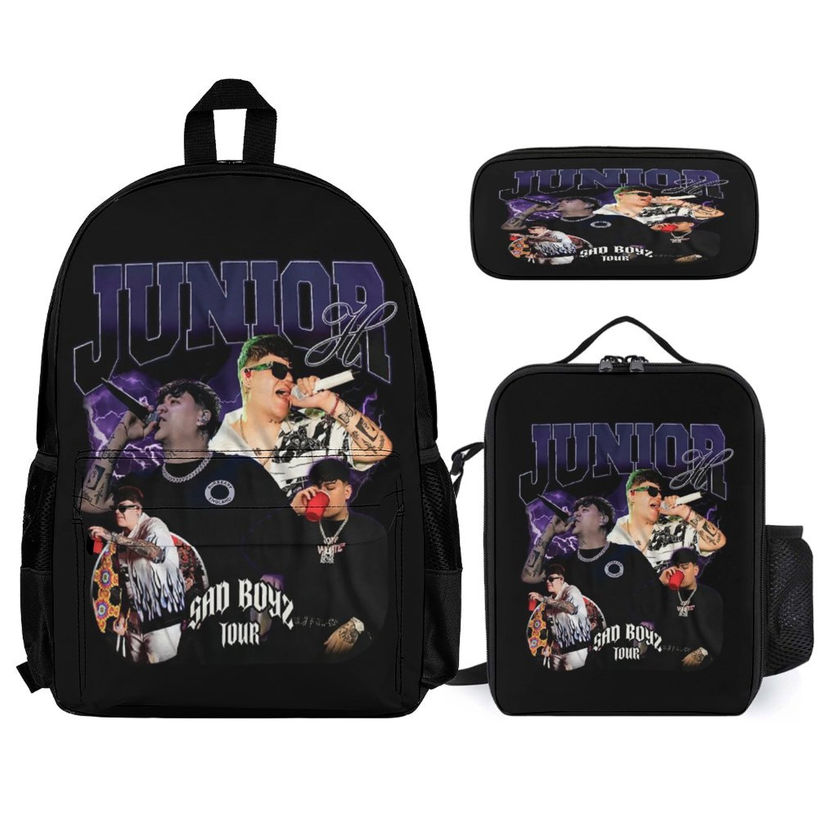Junior H Backpack Set Cartoon Bag Backpack with Lunch Box & Pencil Case ...