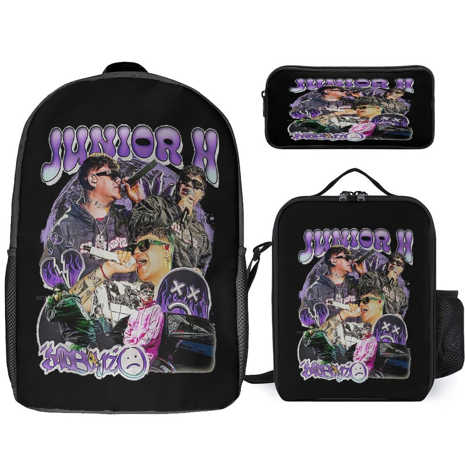 Junior H Backpack Set Anime Bookbag 3 Piece Set Sports Casual Backpacks ...