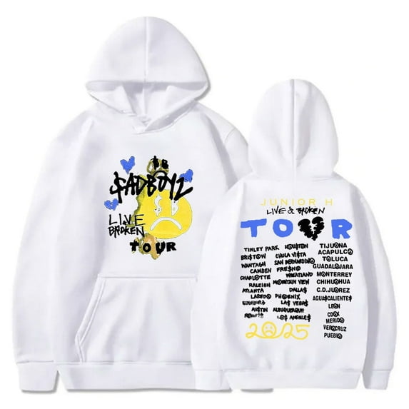 Junior H Merch Sad Boyz Live And Broken Tour Fashion Hoodie, Unisex ...
