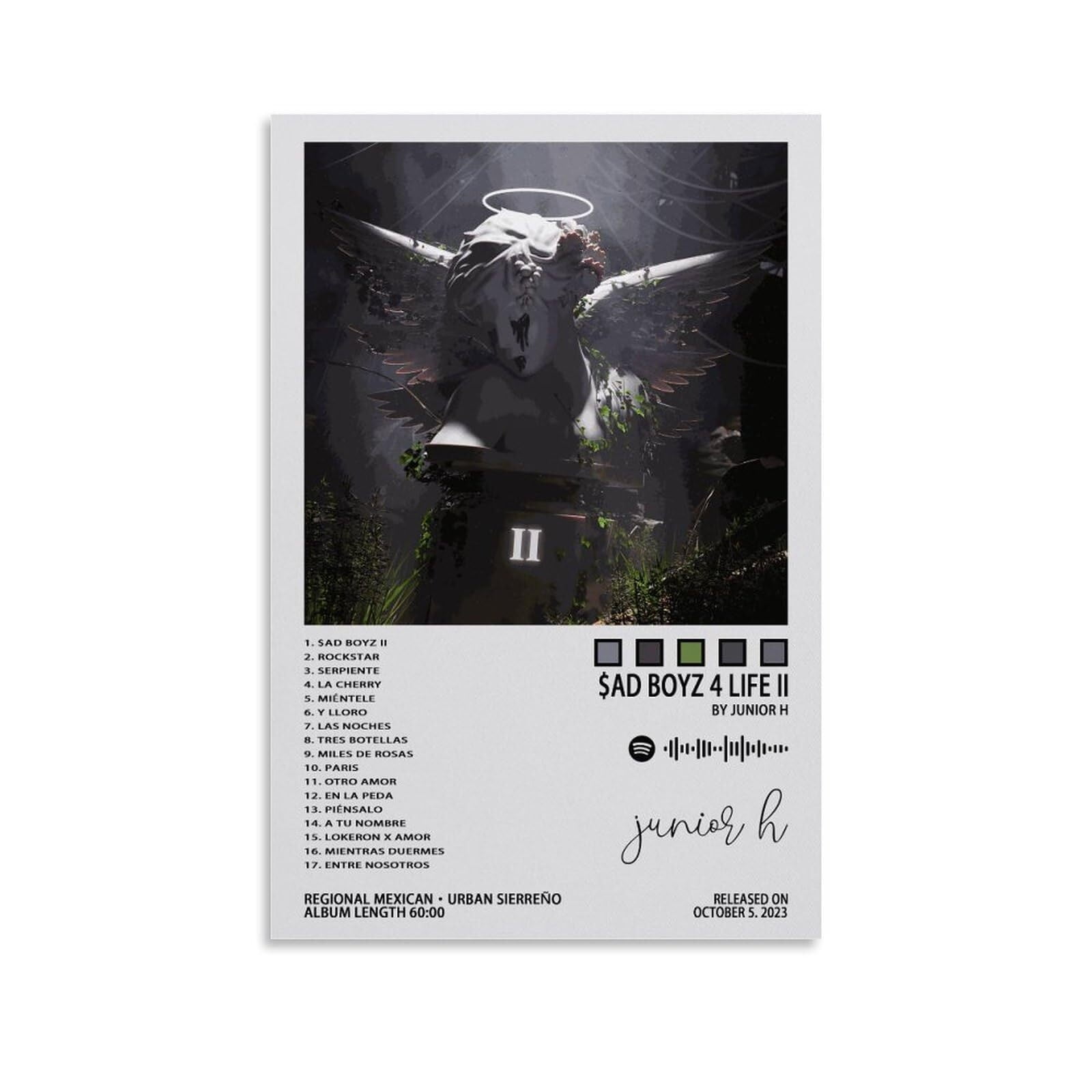 Junior H Poster $ad Boyz 4 Life II Album Music Art Poster for Room ...