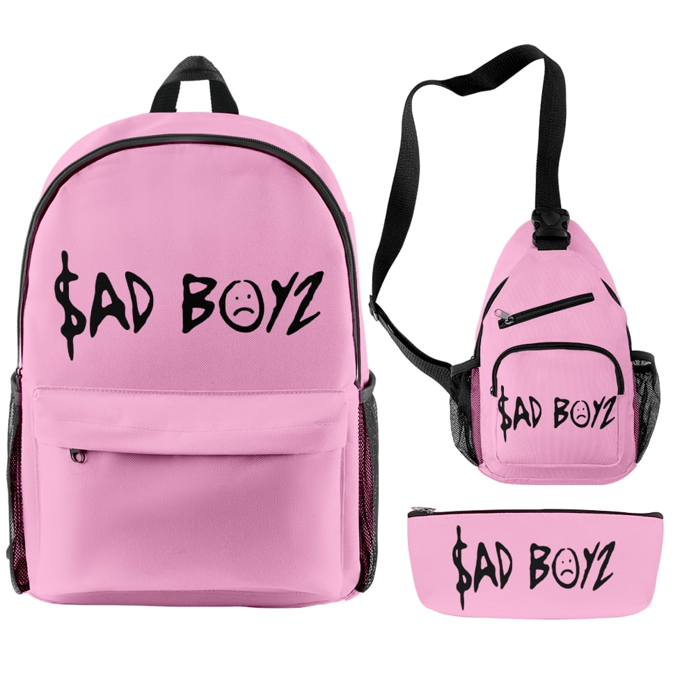 Junior H Sad Boyz Backpack Three Piece Set Unisex Shoulders Bag Fashion ...