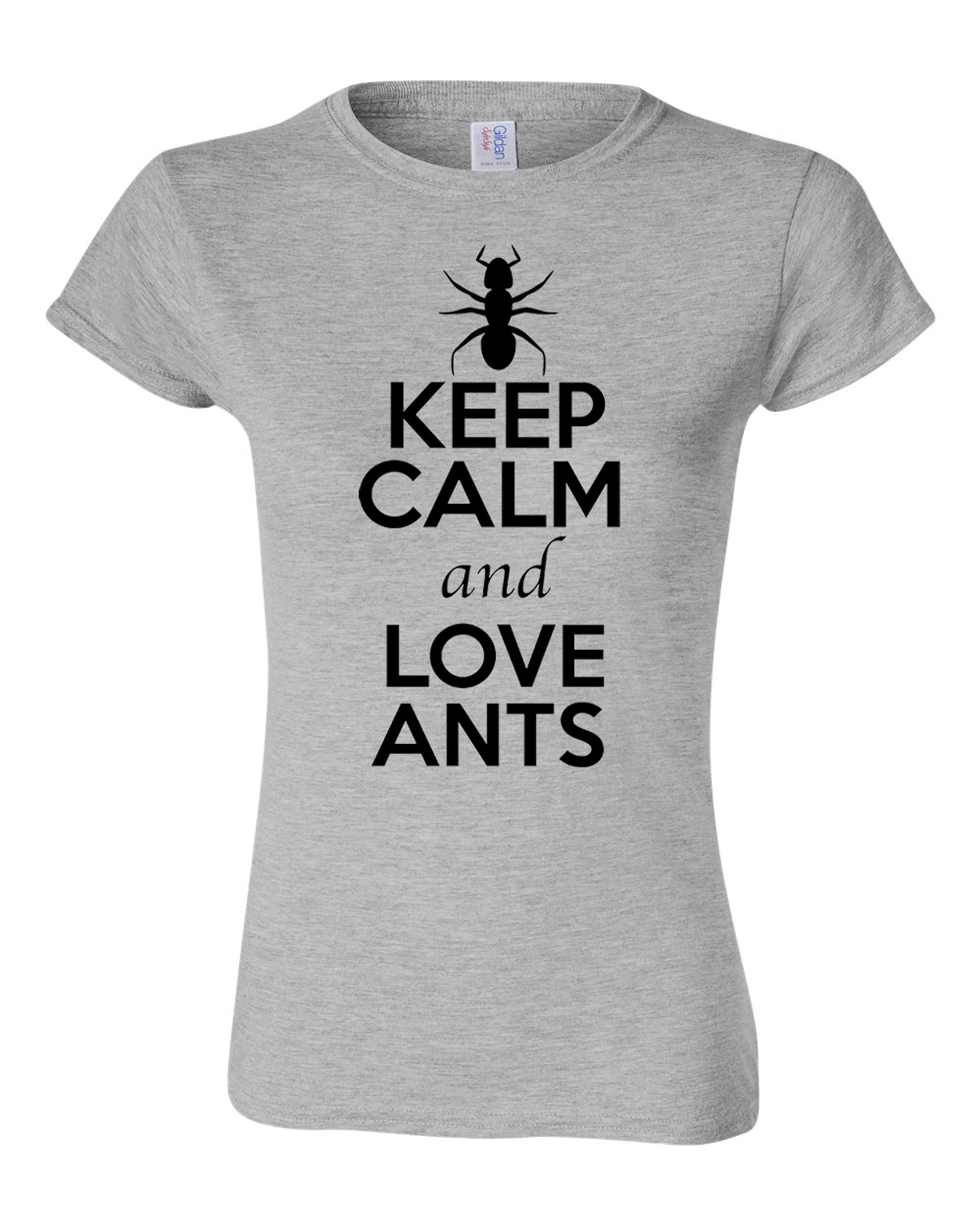 Junior Keep Calm And Love Ants Emmet Insects Lover T-Shirt Tee ...