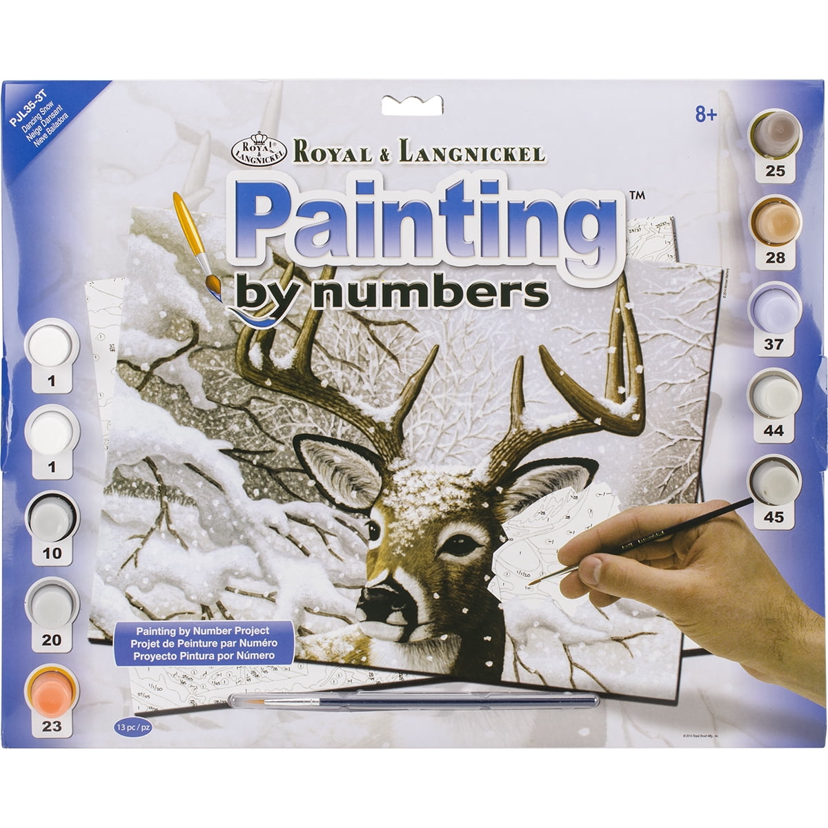 Junior Large Paint By Number Kit 15.25"X11.25"Dancing Snow - Walmart.com
