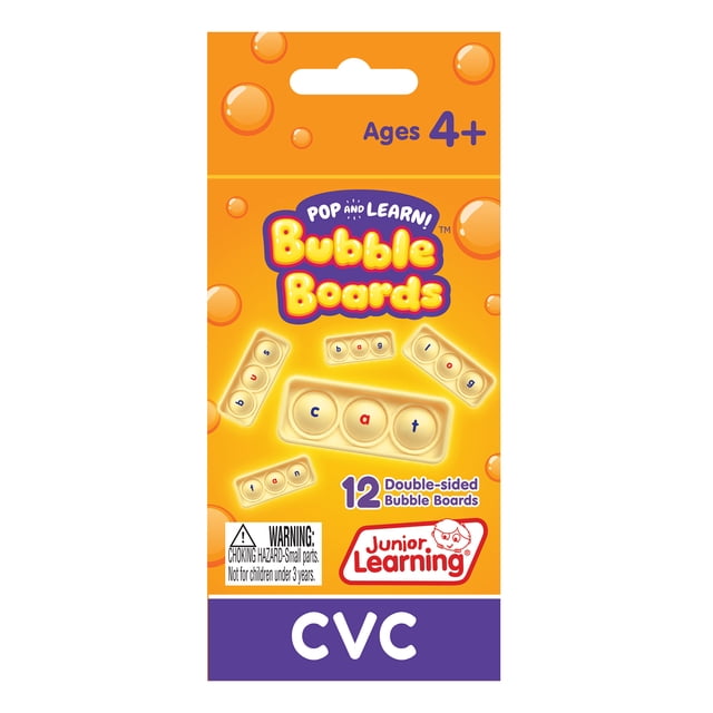 Junior Learning CVC Bubble Boards: Interactive Phonics Game for Ages 4 ...