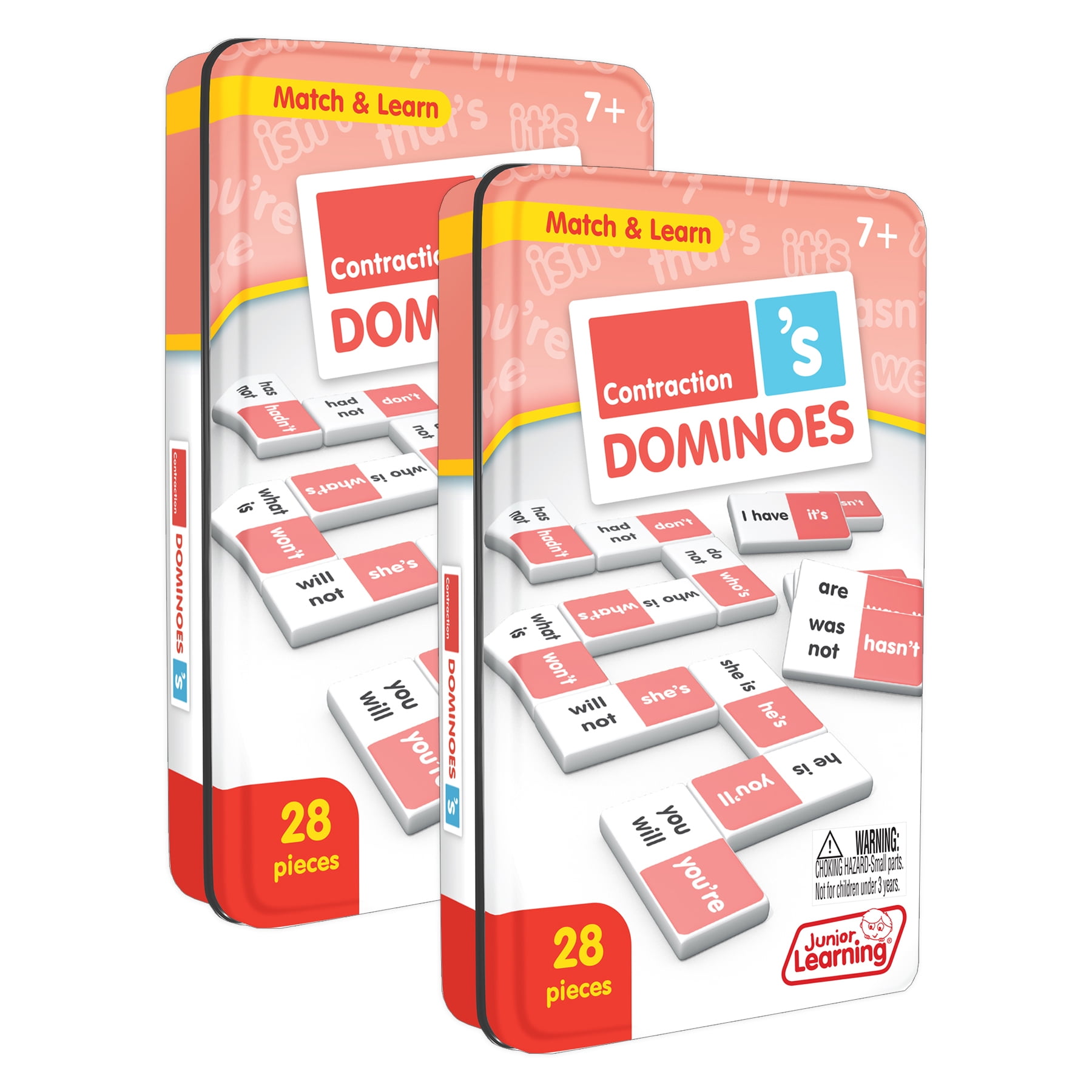 Junior Learning Contraction Match & Learn Dominoes, Pack of 2 - Walmart.com