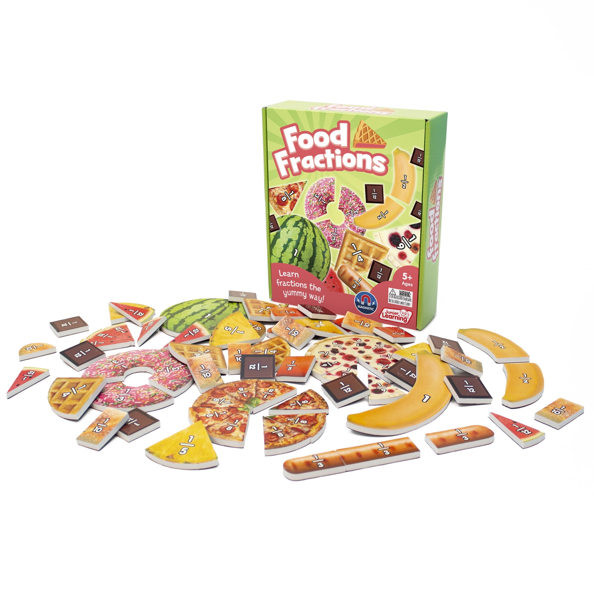 Junior Learning Food Fractions Educational Set - Learn Fractions the ...