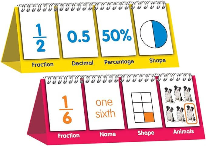 Junior Learning Fraction Flips Double-Sided Flip Stand, Ages 6-9 ...