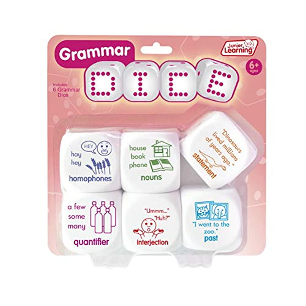 Junior Learning - Grammar Dice Educational Learning Game - Walmart.com
