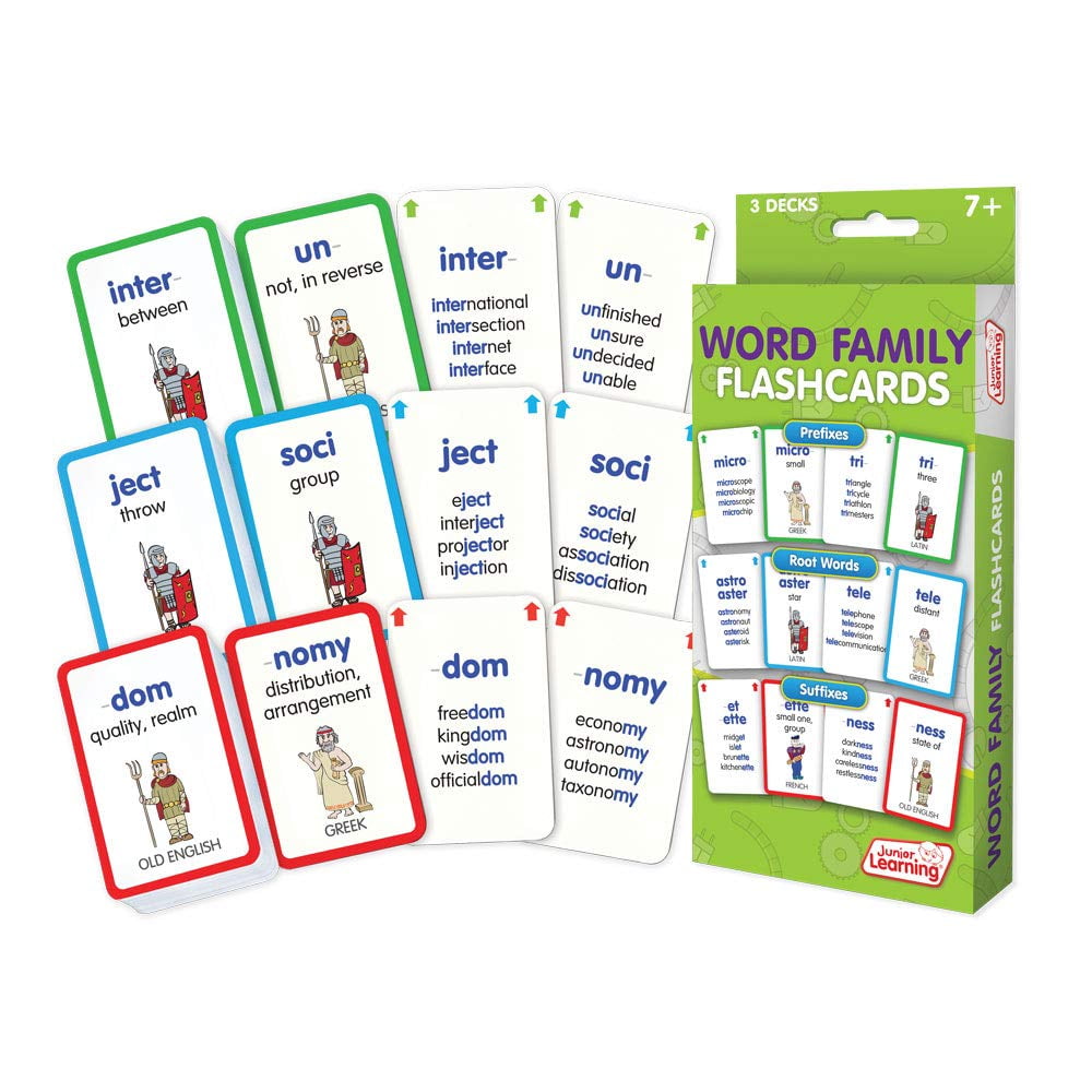 Junior Learning JL216 Word DHF10 Family Flashcards Medium - Walmart.com