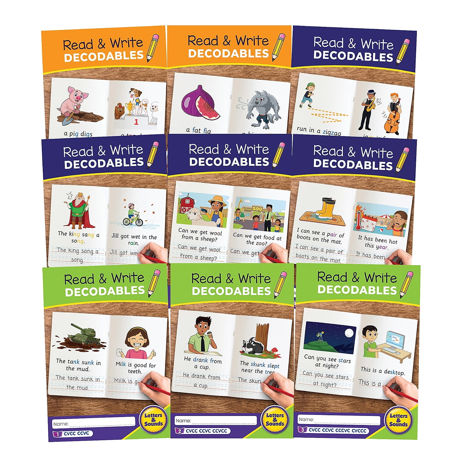 Junior Learning JRL690 Read & Write Decodables Set A Cards - Walmart.com