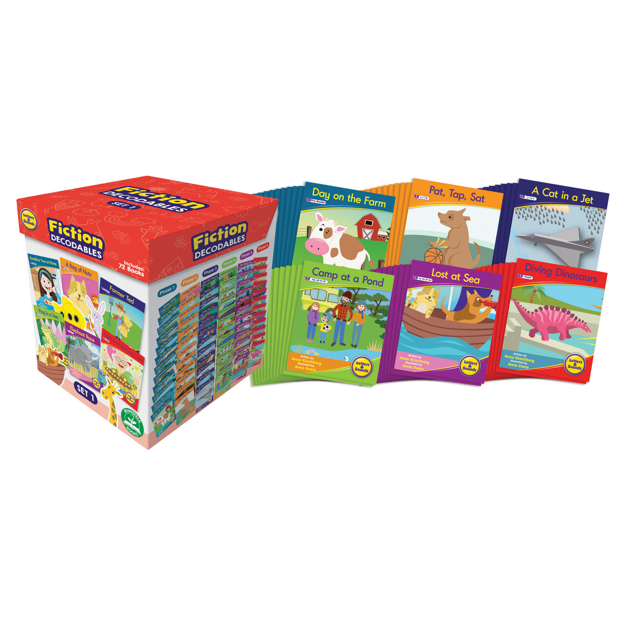Junior Learning Letters & Sounds Fiction Decodables Boxed Set Set 1 12 ...
