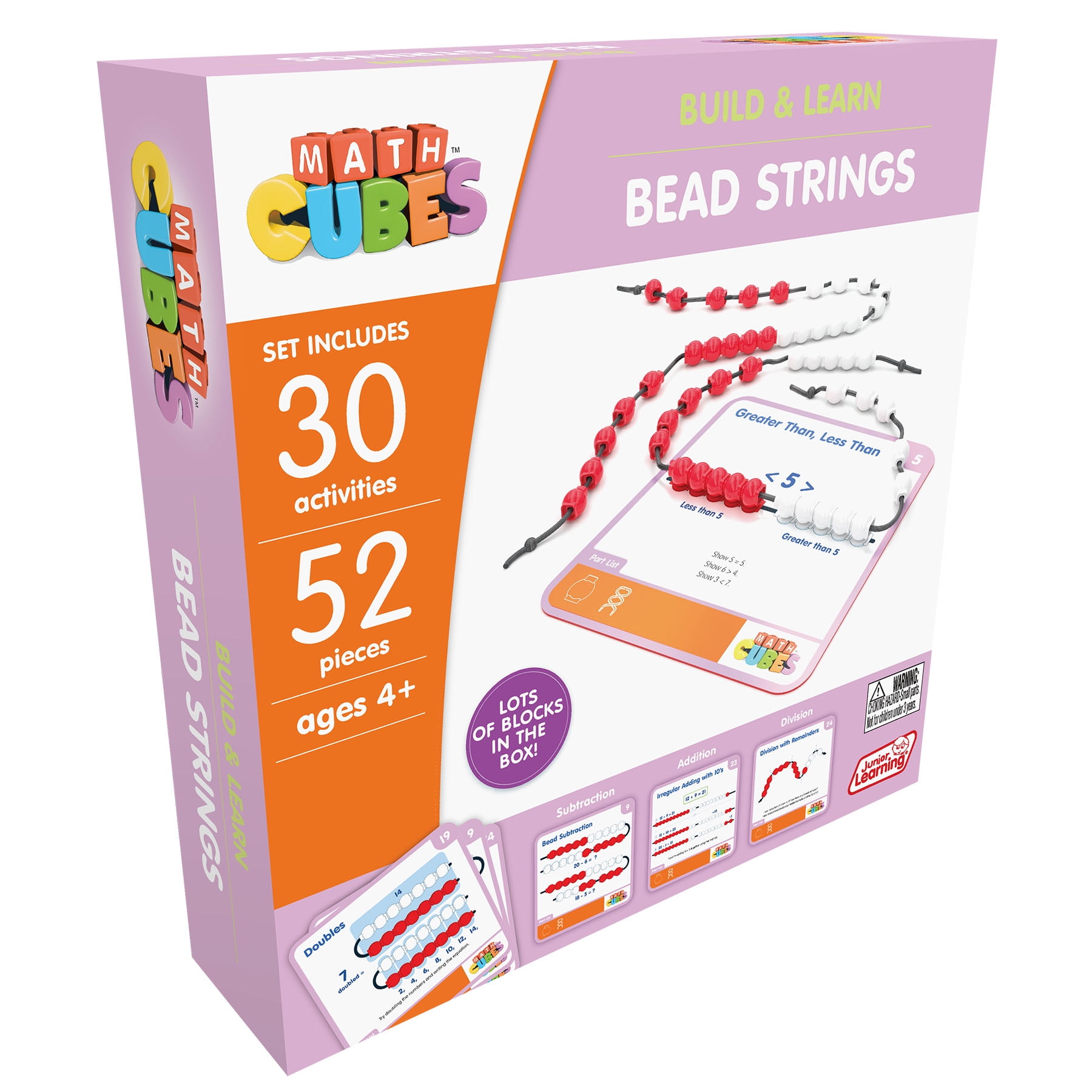 Junior Learning Mathcubes - Bead Strings - Walmart.com