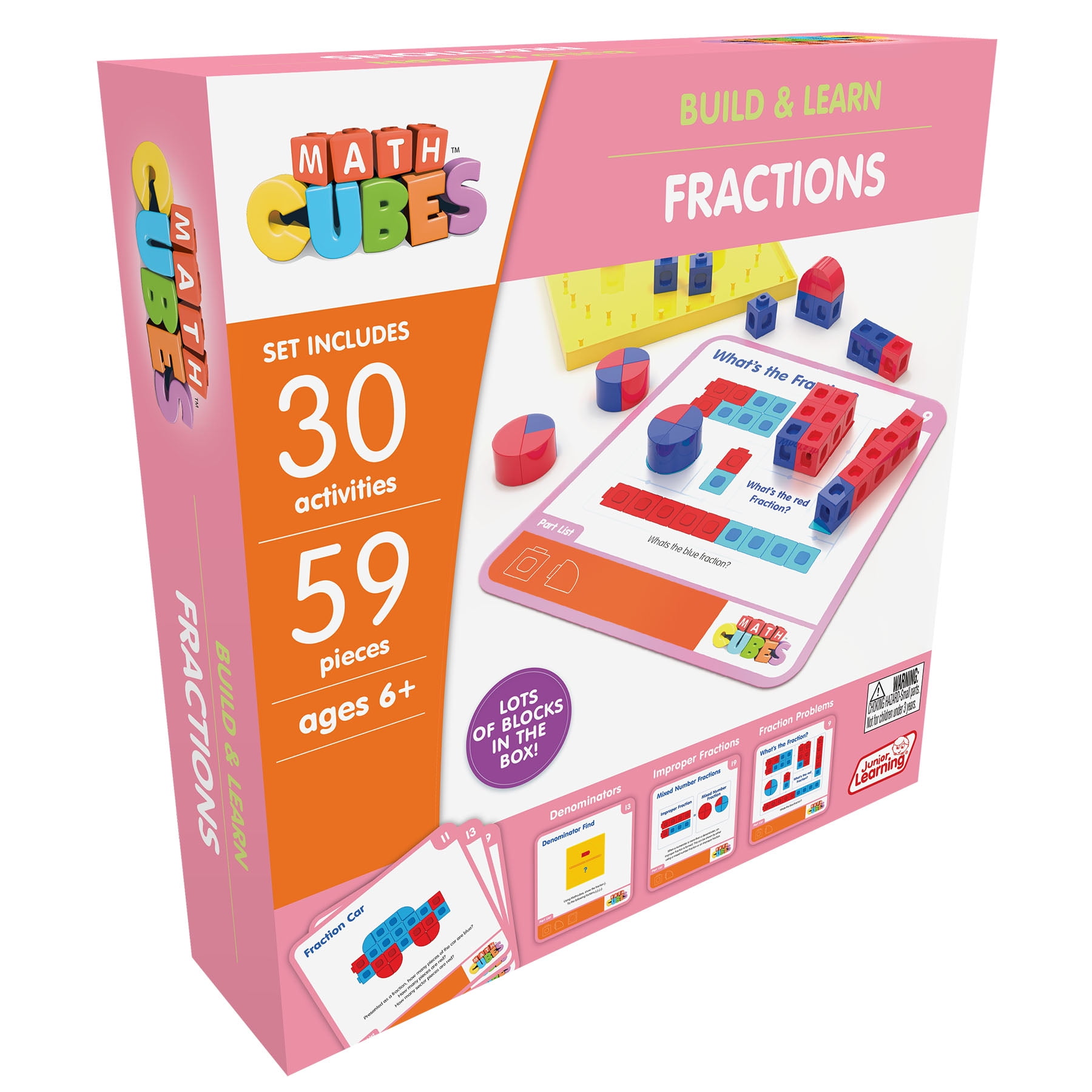 Junior Learning Mathcubes - Fractions - Walmart.com