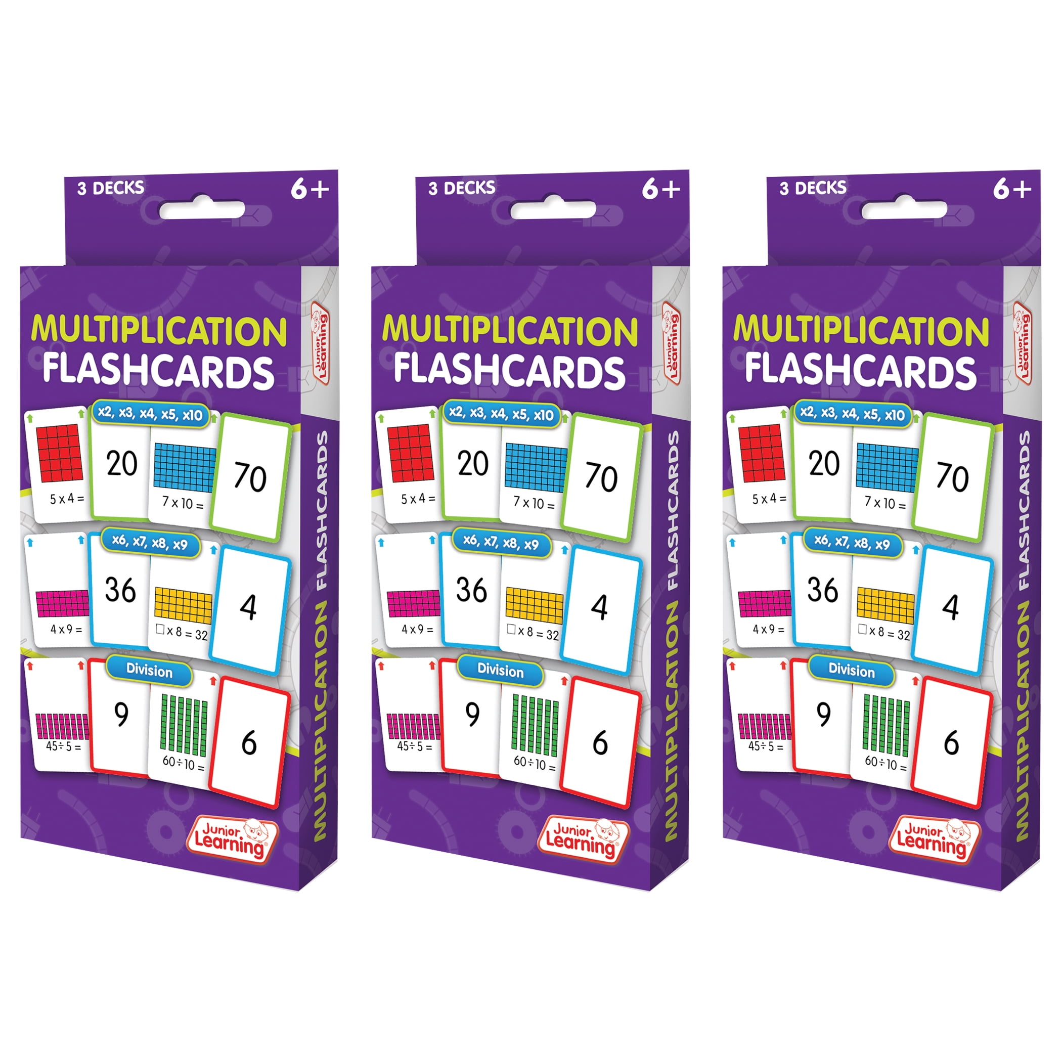 Junior Learning Multiplication Flashcards 3 Sets Per Pack 3 Packs ...