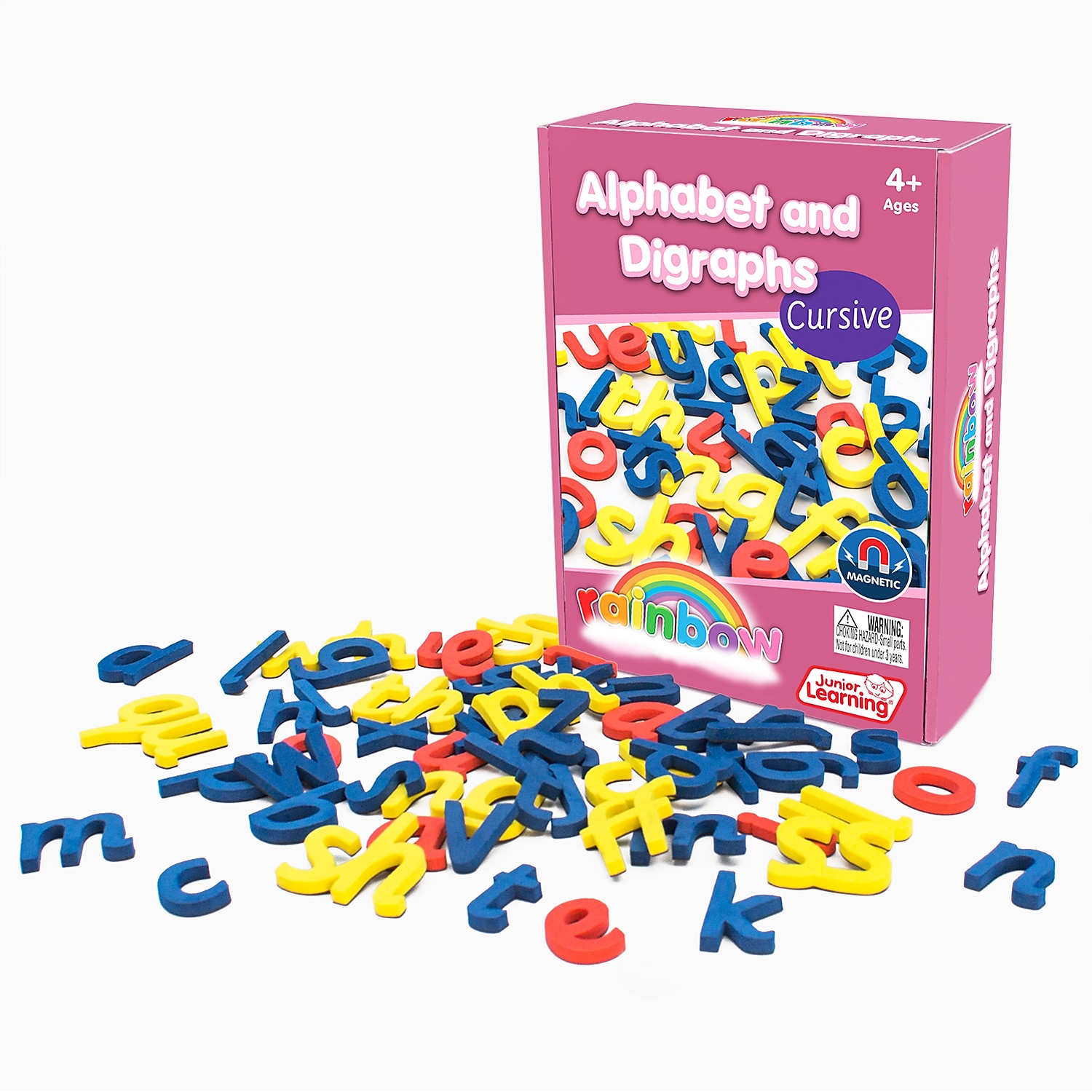 Rainbow Alphabet and Digraphs, Cursive - Walmart.com