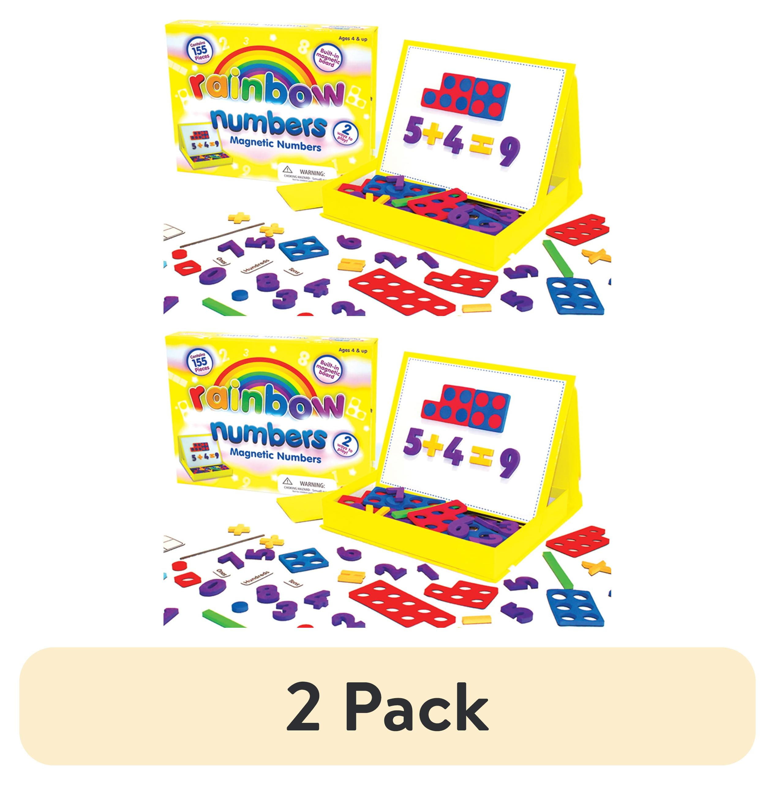 (2 pack) Junior Learning Rainbow Numbers Magnetic Numbers and Built-in Magnetic Board - Walmart.com