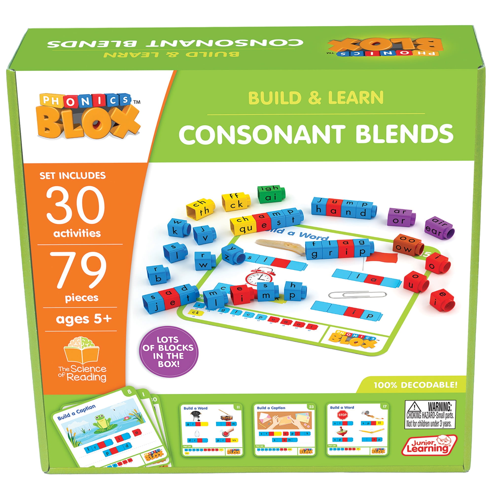 Junior Learning: Rainbow Phonics Blox: Consonant Blends - Phase 4 - Build & Learn, 30 Activity ...