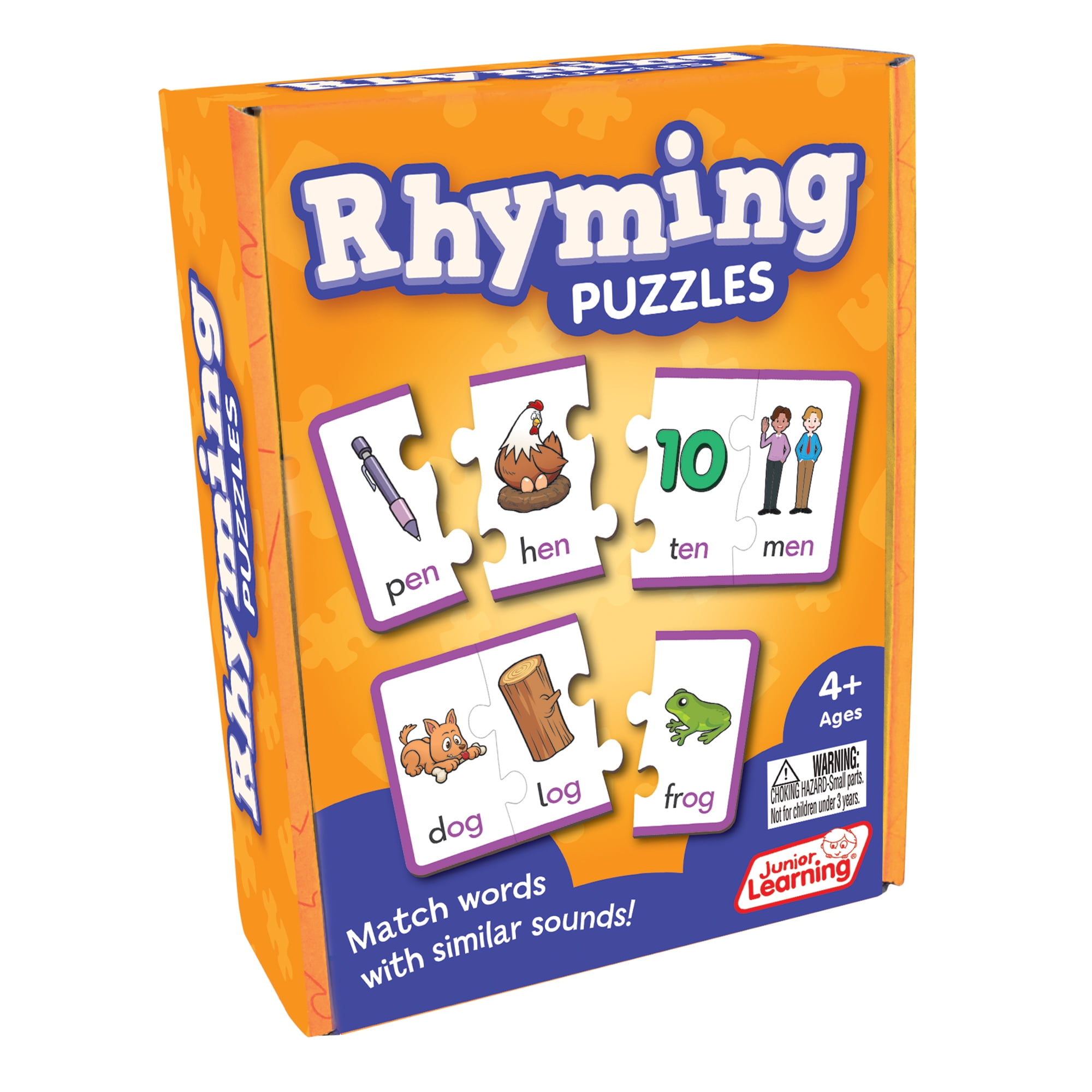 Junior Learning Rhyming Puzzles Educational Learning Set- Match Words ...