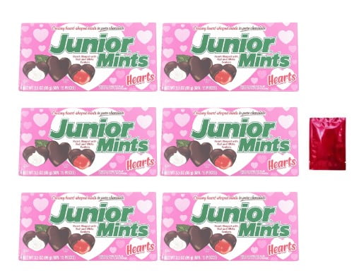 Junior Mints Heart-Shaped Chocolate Mint Candies – 3.5 oz (Pack of 6 ...