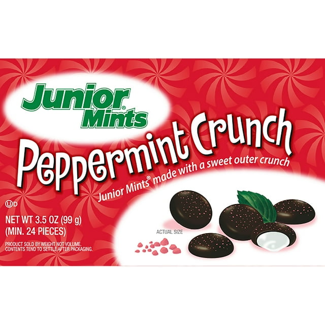 Junior Mints Christmas Peppermint Crunch Candy, Xmas Holiday Box, 3.5 ...