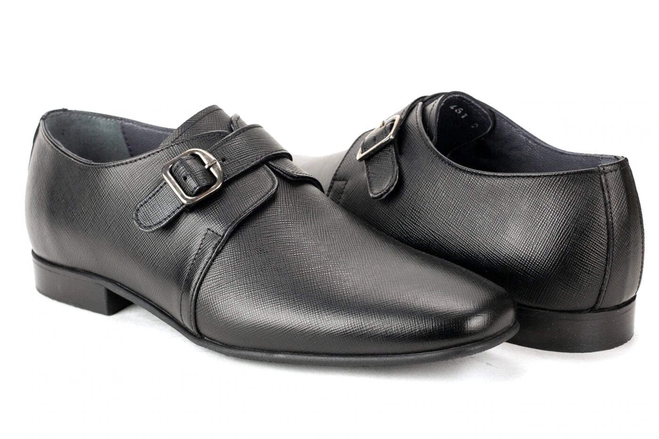 Junior Mirage 6952 Plain Toe Buckle Dress Shoe - Walmart.com