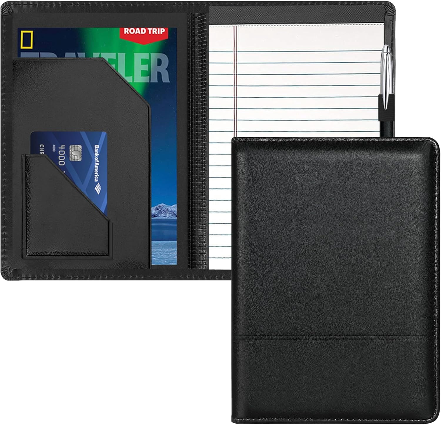 Junior Padfolio Folder - A5 Portfolio Binder Case with 5 x 8 Writing ...
