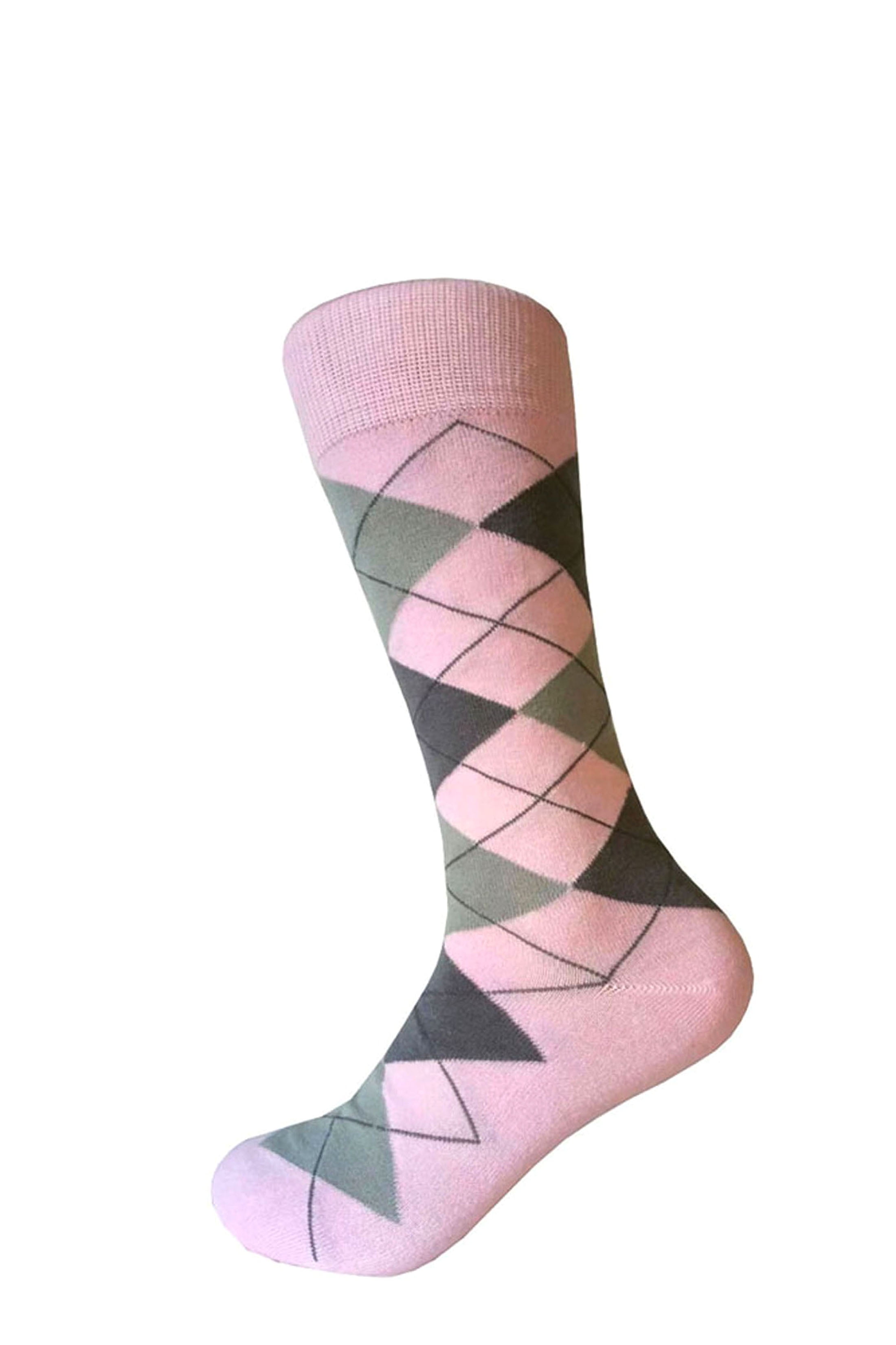 Junior Ring Bearer Boy's Argyle Plaid Scottish Tartan Socks In Pink ...