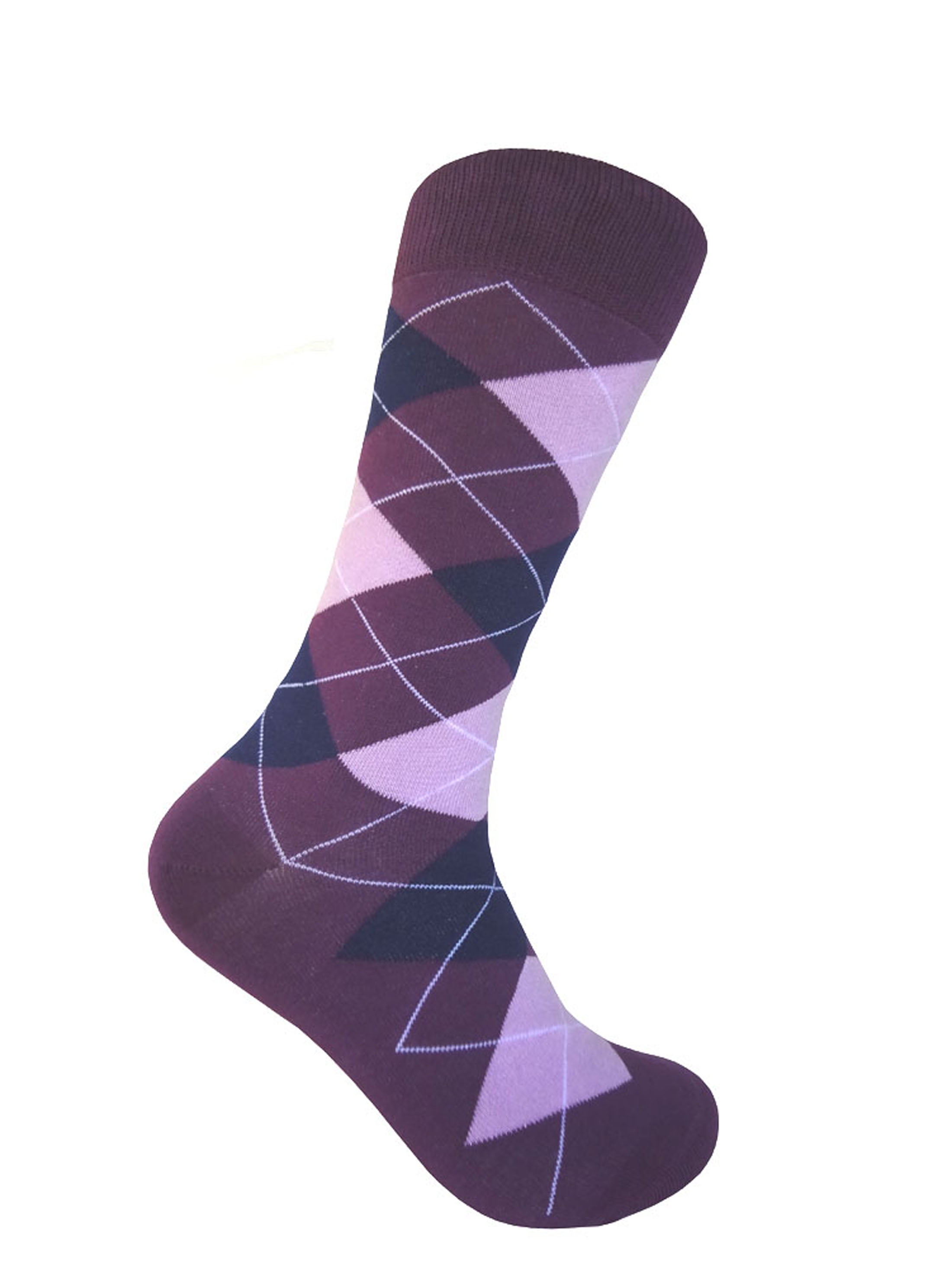 Junior Ring Bearer Boy's Argyle Plaid Scottish Tartan Socks In Purple ...