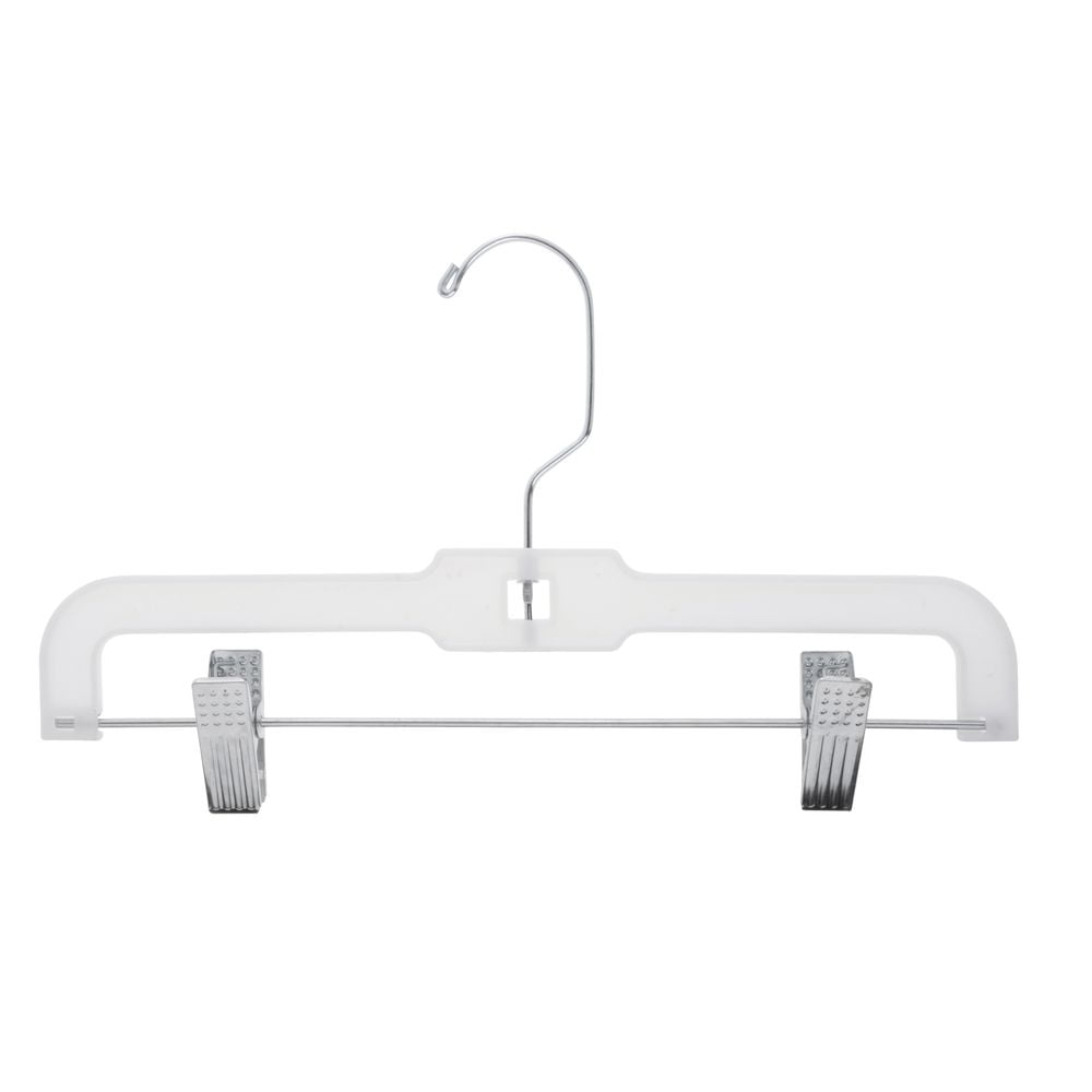 Junior Skirt and Slack Hanger, 12" Clear Plastic, Case of 100 - Walmart.com